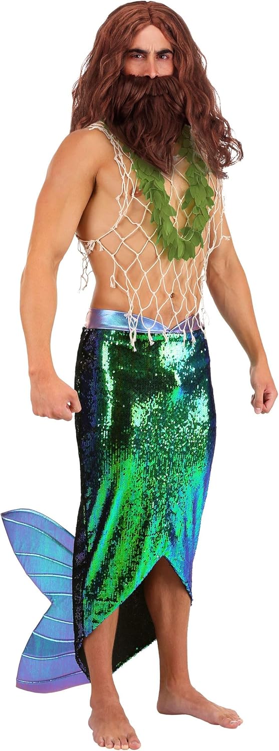 Amazon.com: Fun Costumes Men's Salty Merman Sea Creature Costume ...