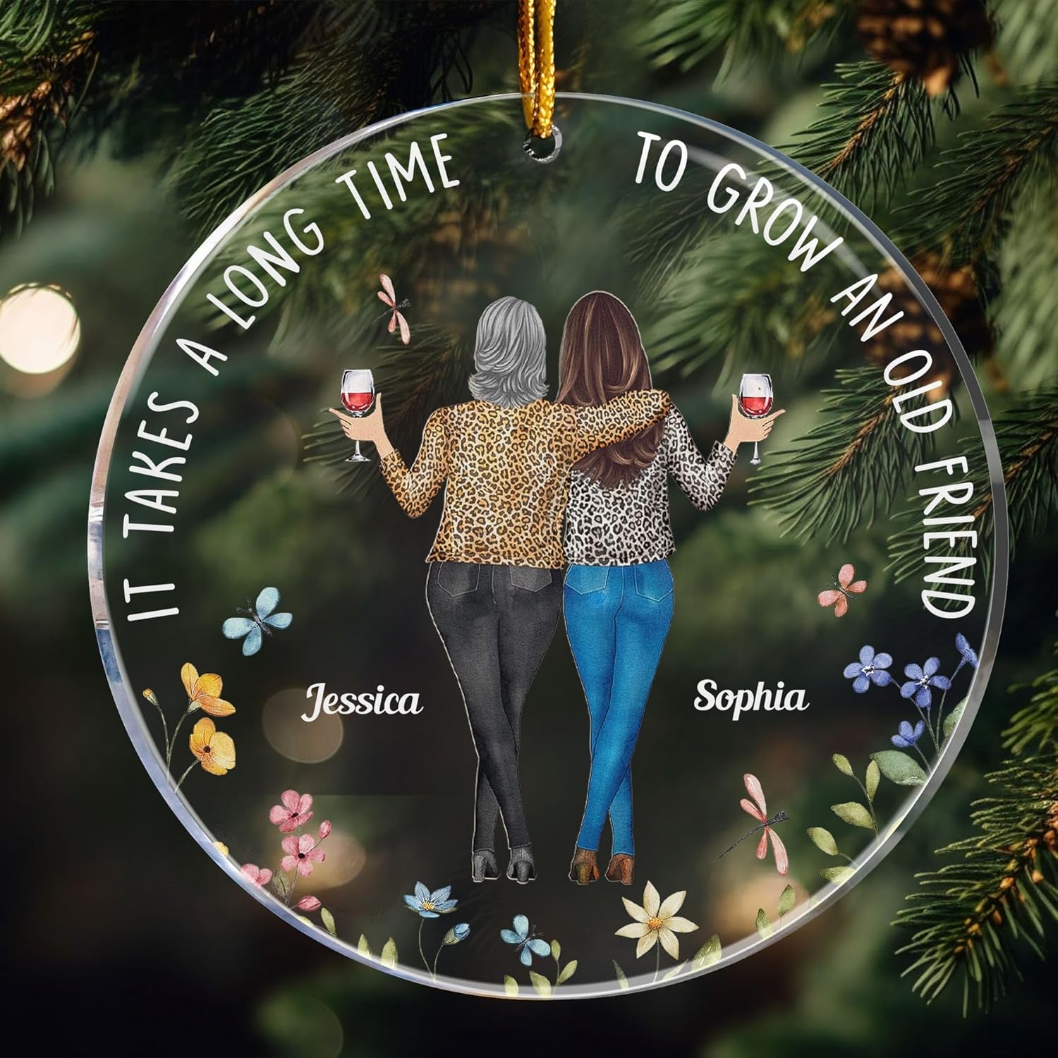Amazon.com: Personalized It Takes A Long Time to Grow an Old Friend ...