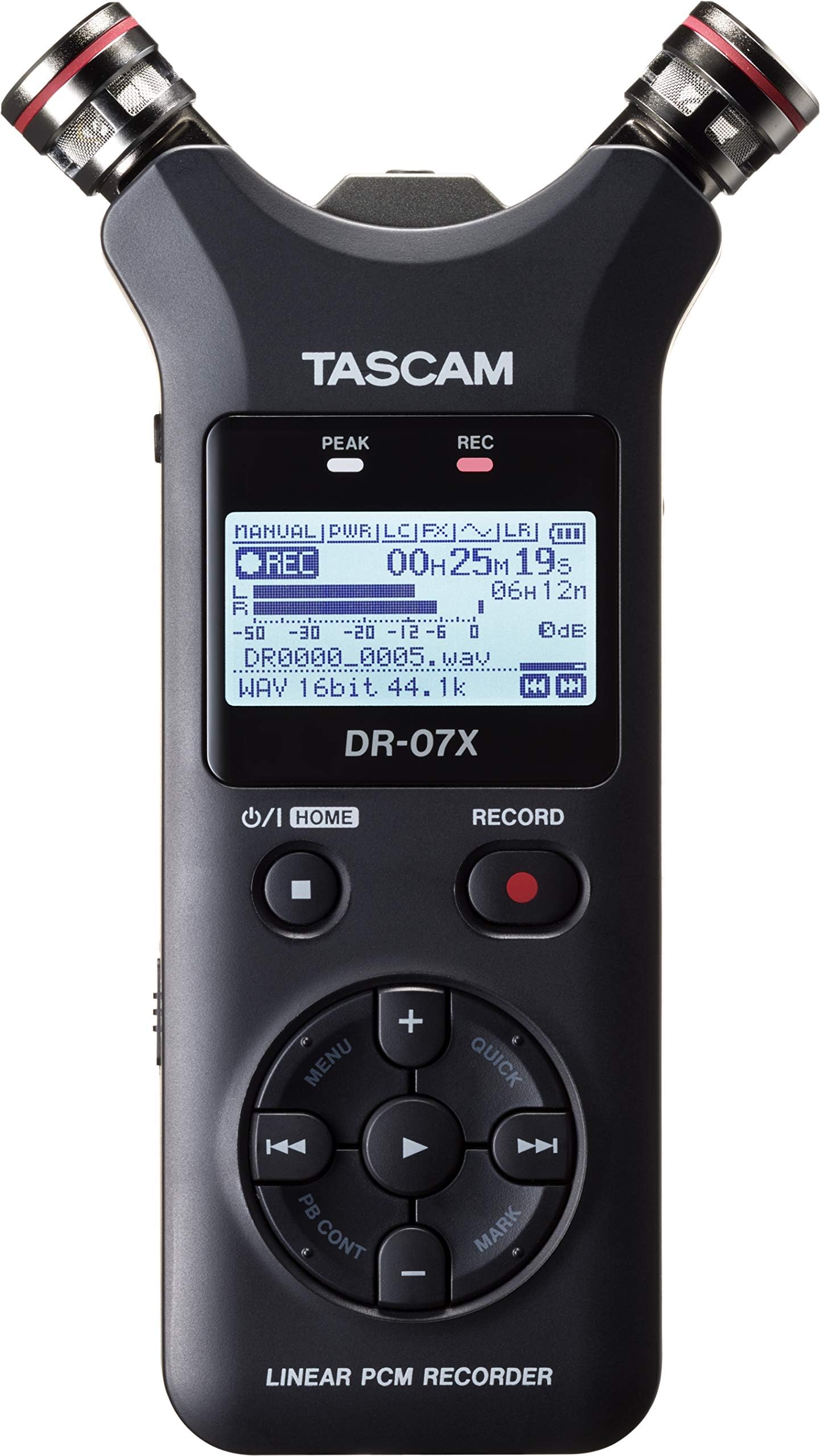 Tascam DR-40X portable four-track audio recorder and USB interface ...