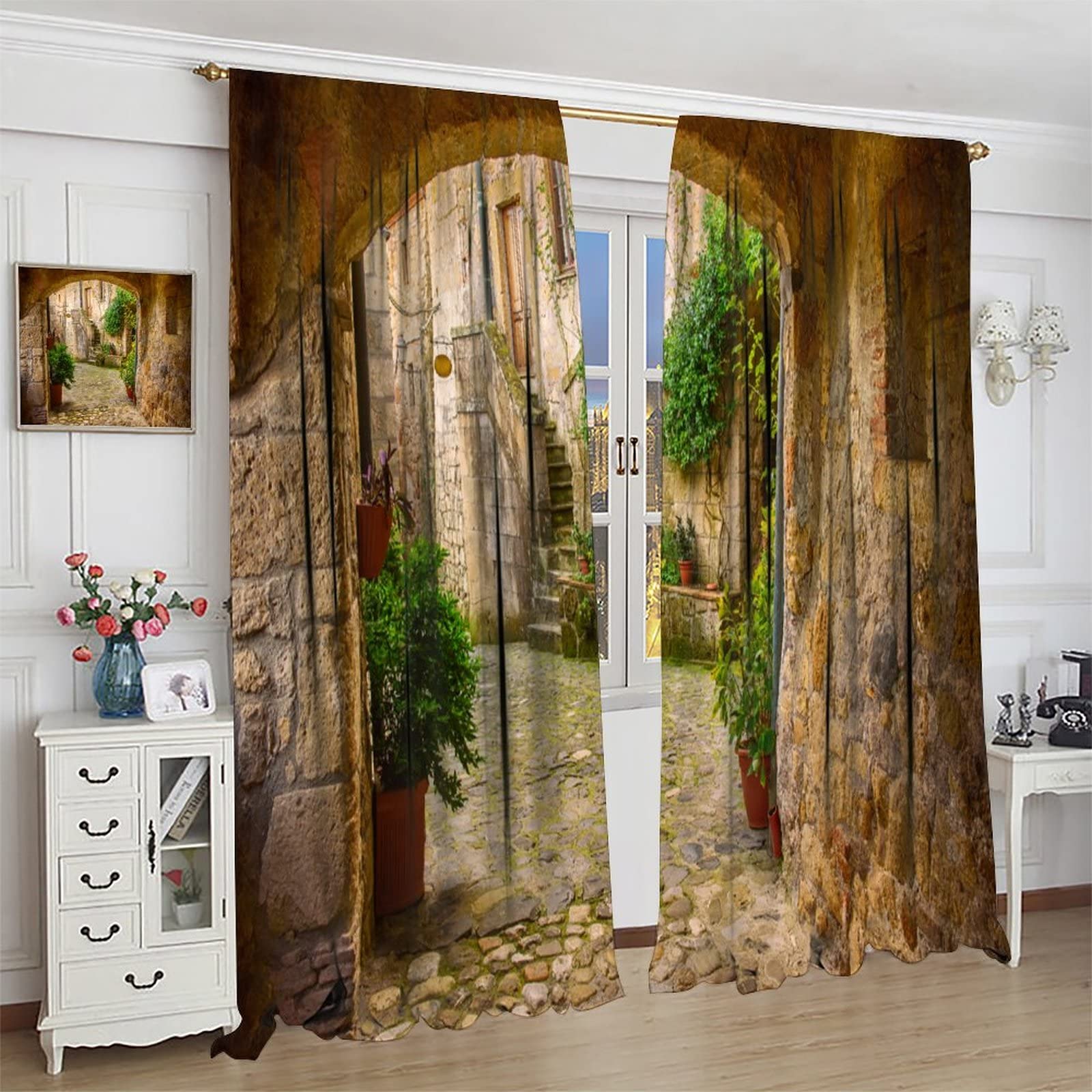 Italian Style Kitchen Curtains Amazon.com: Beach Kitchen Curtains,
