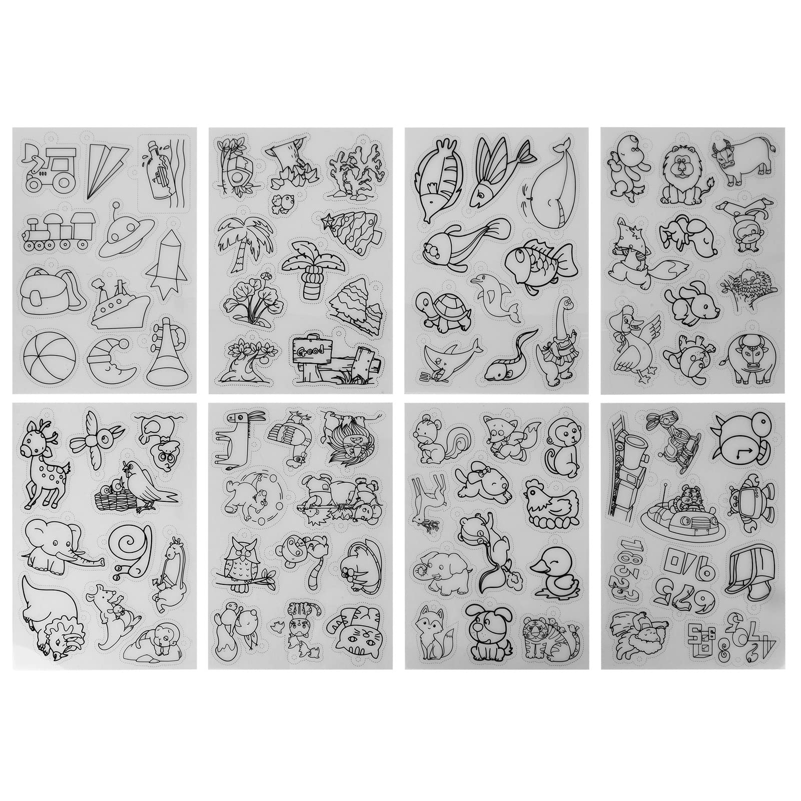 Snapklik.com : Heat Shrink Plastic Sheets, 8 Pieces Cute Animal Pattern ...