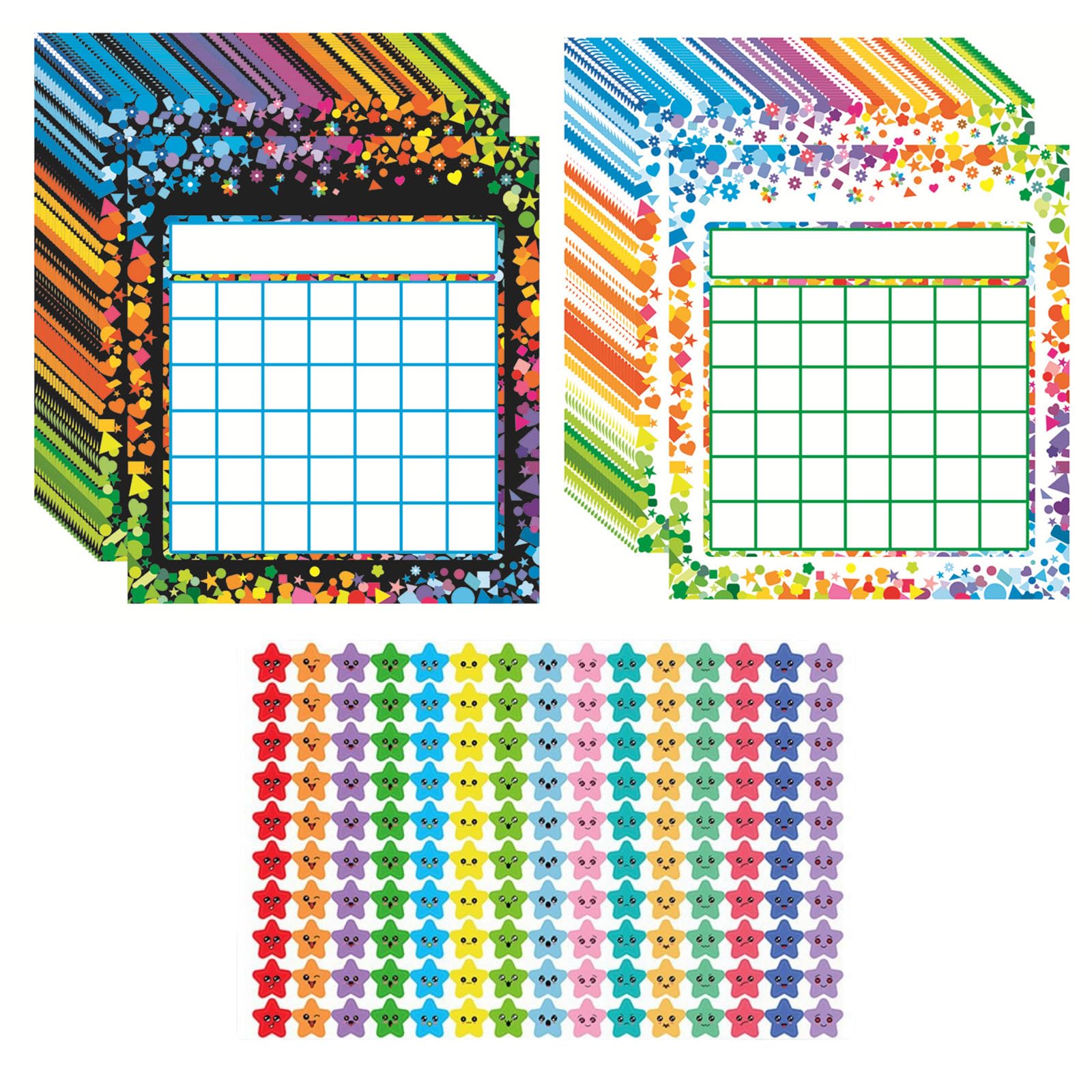 30pcs Reward Chart With 600 Pieces Star Stickers Sticker Chart ...