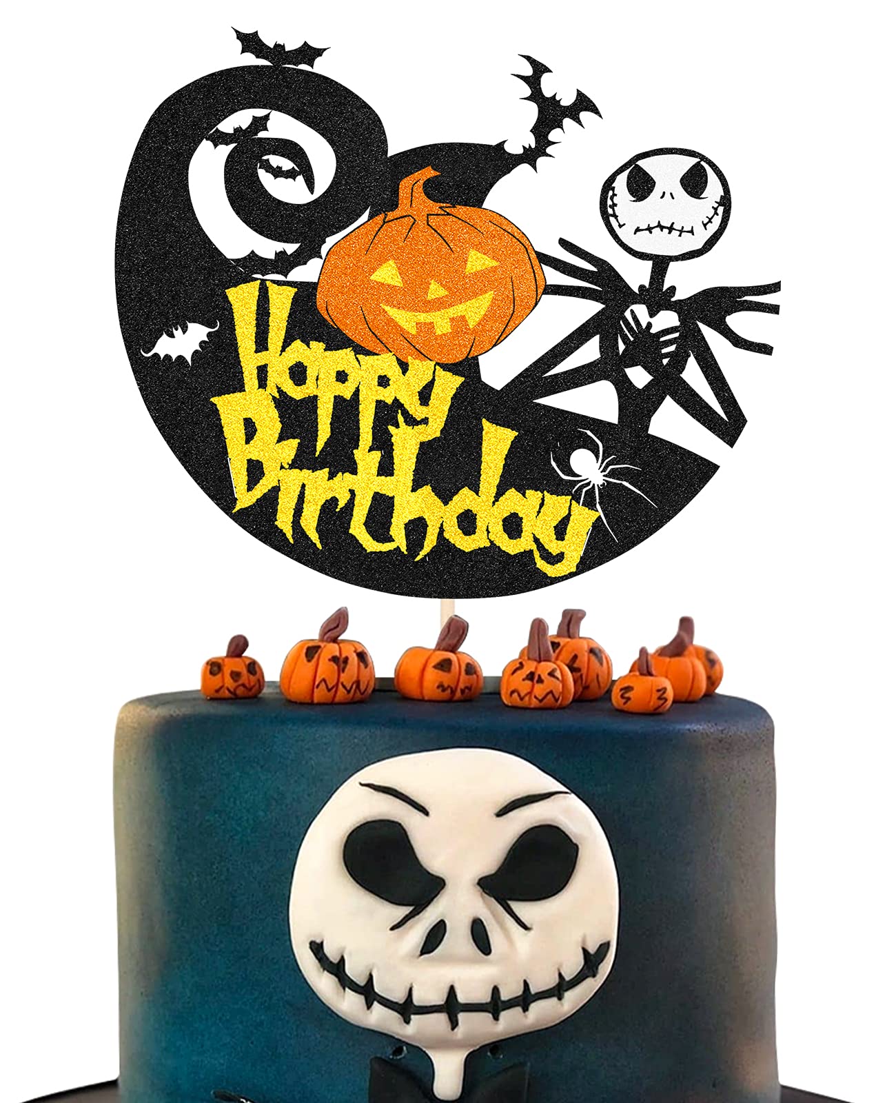 Winparty Halloween Ghost Happy Birthday Cake Topper For Cartoon Theme ...