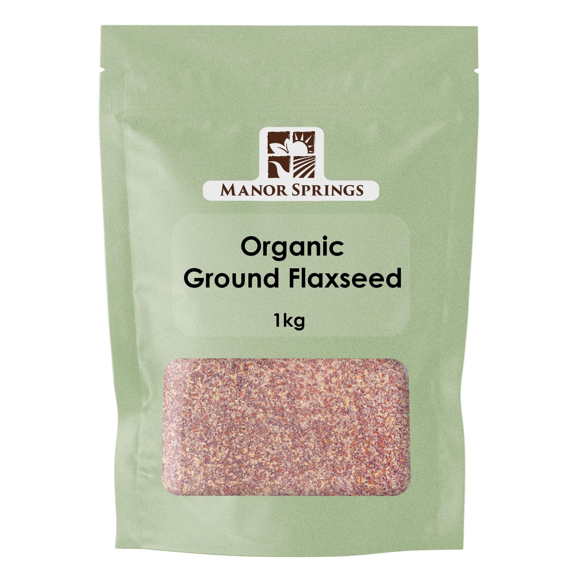 Organic Ground Flaxseed (Milled Linseed) 1kg by Manor Springs Organic ...