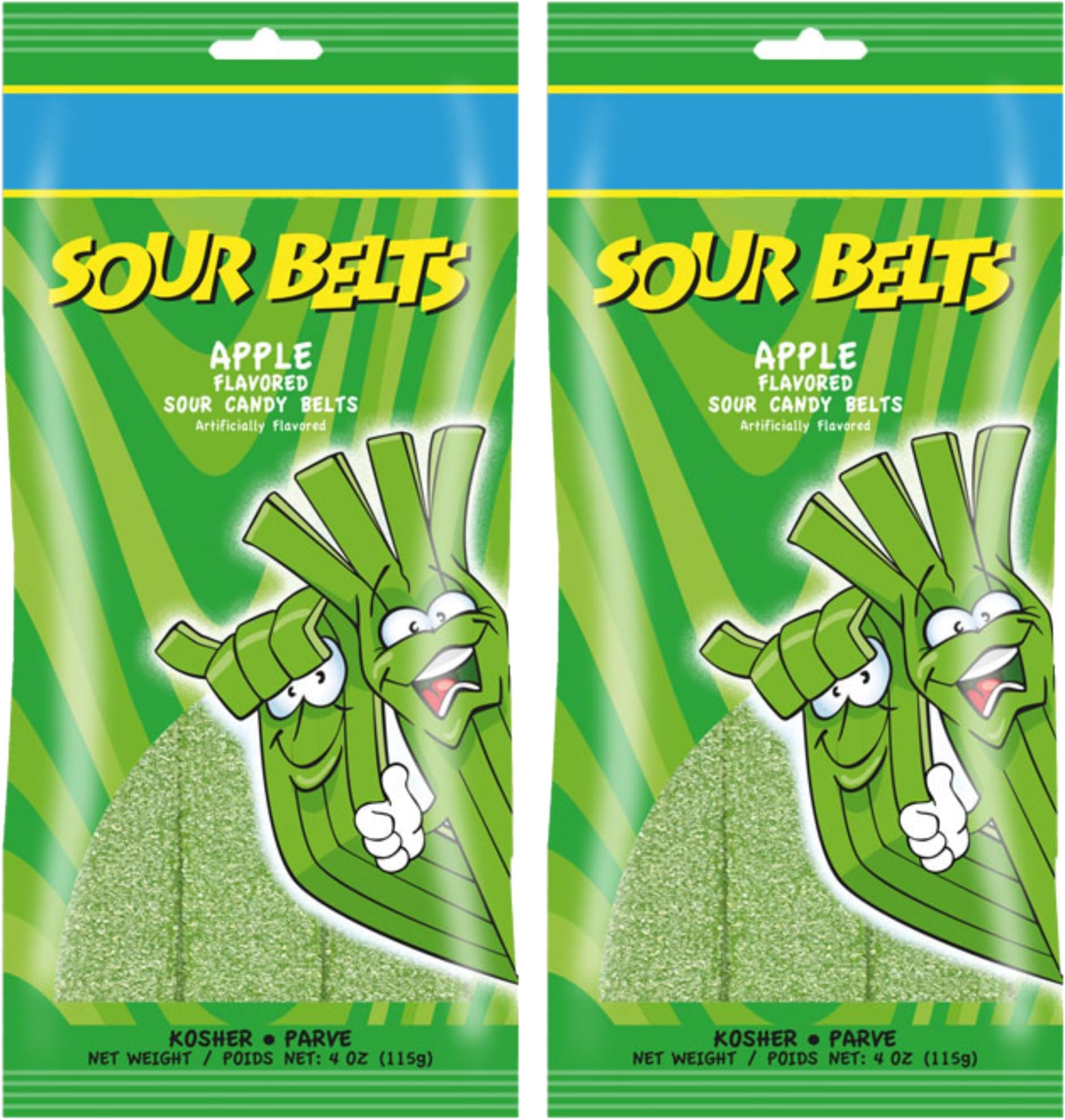 Amazon.com : Snacktery Green Apple Sour Belts - St Patricks Day Candy ...