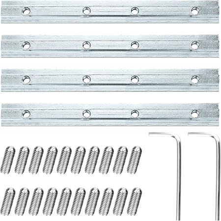 4 Stück Streckenverbinder, Profilverbinder Alu Profil Schrauben mit 2 ...