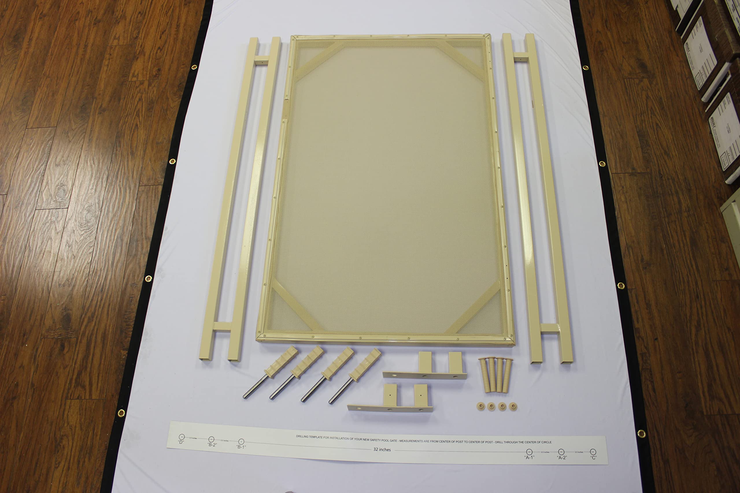 WaterWarden 30?Ç¥ Wide Inground Pool Gate, Beige ?Çô Self-Closing and ...