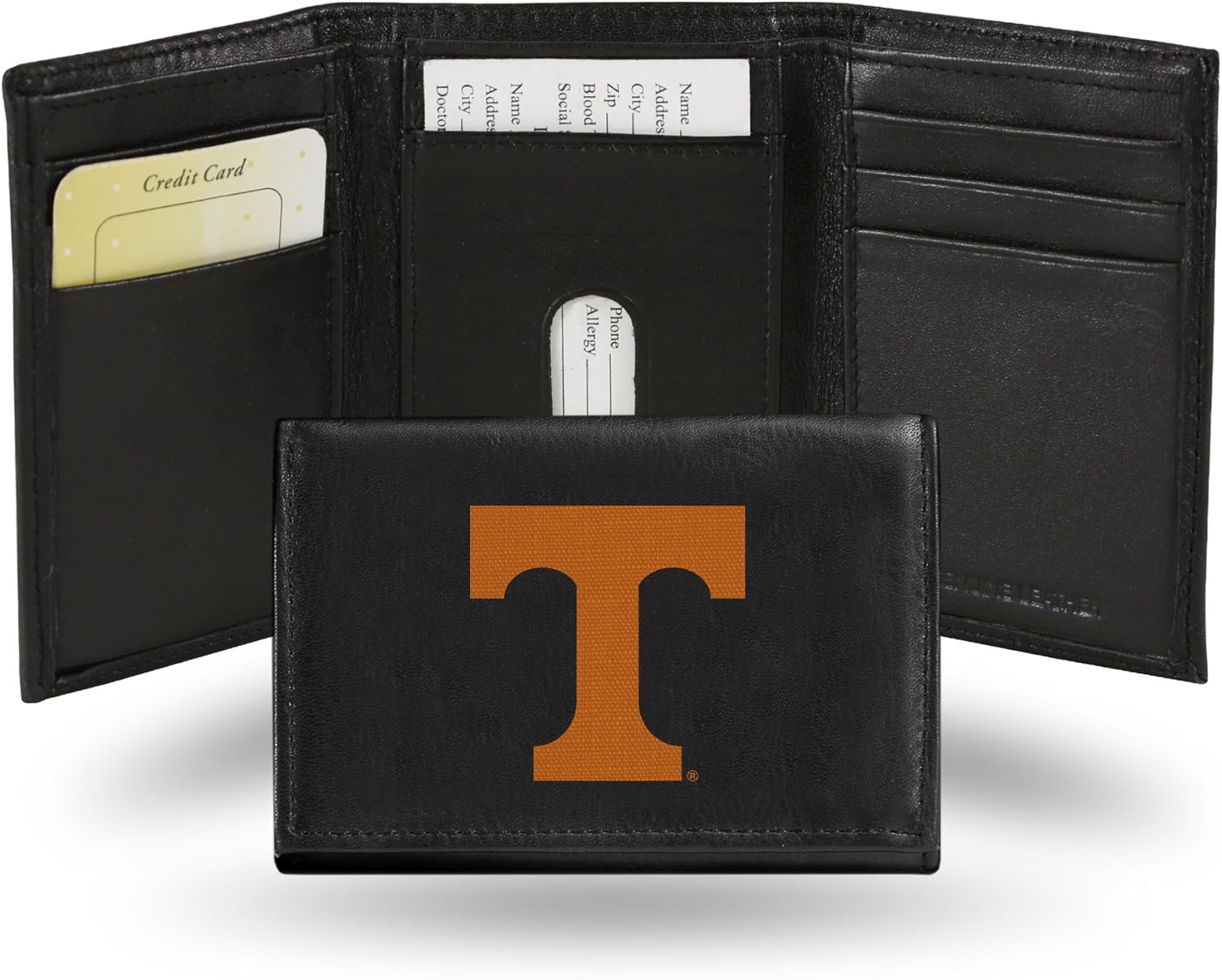 Amazon.com : Rico Industries NCAA Embroidered Leather Trifold Wallet ...