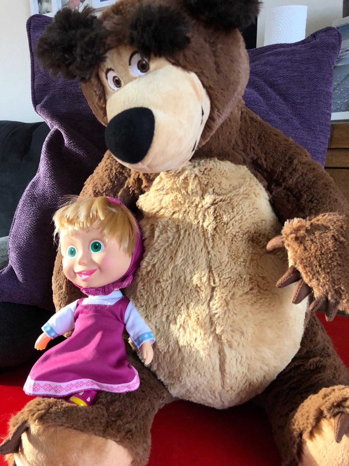 masha 50cm Bear Plush Toy (Multi-Colour) : Amazon.co.uk: Outlet