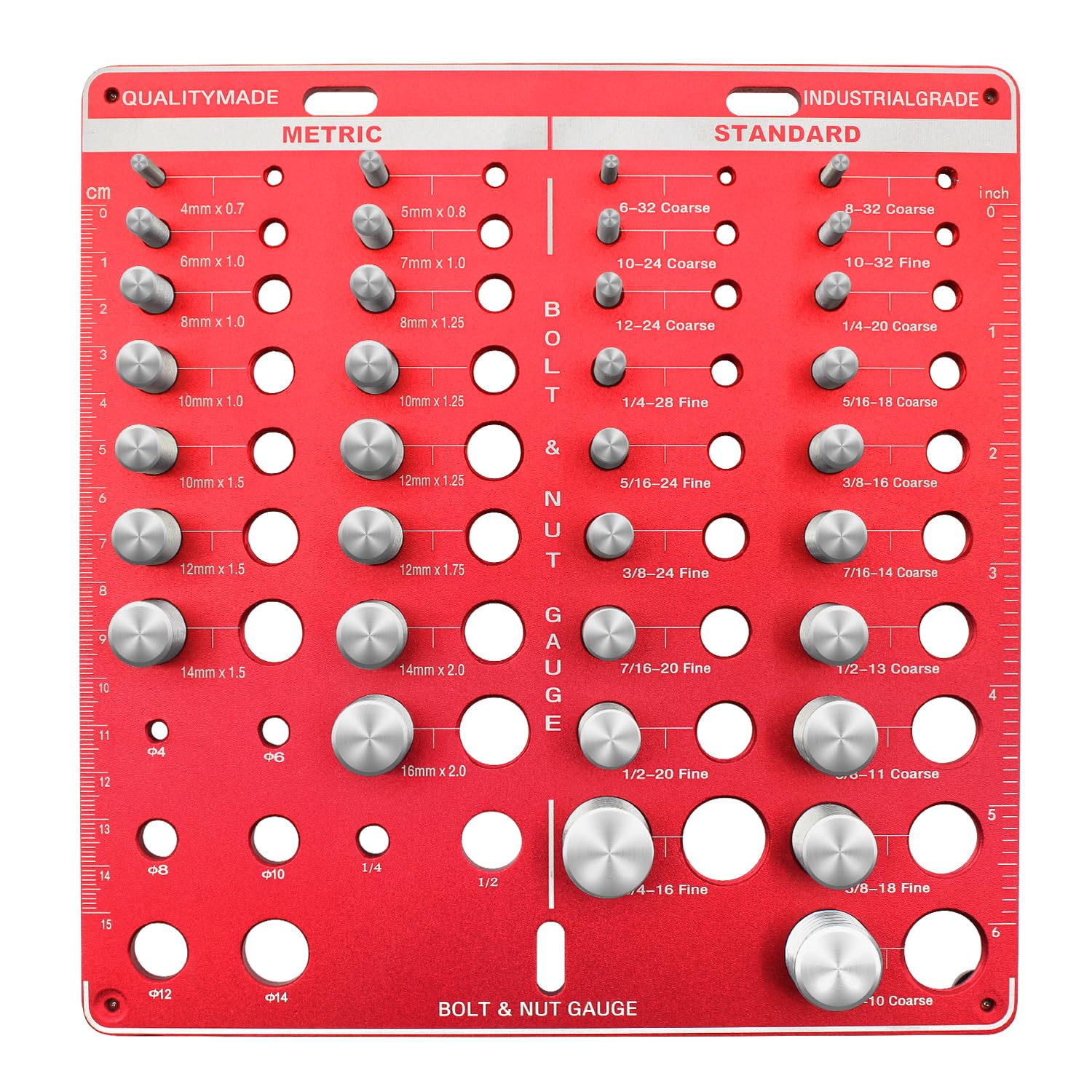 Thread Checker,42 Nut and Bolt Thread Checker, Bolt Gauge with 19 ...
