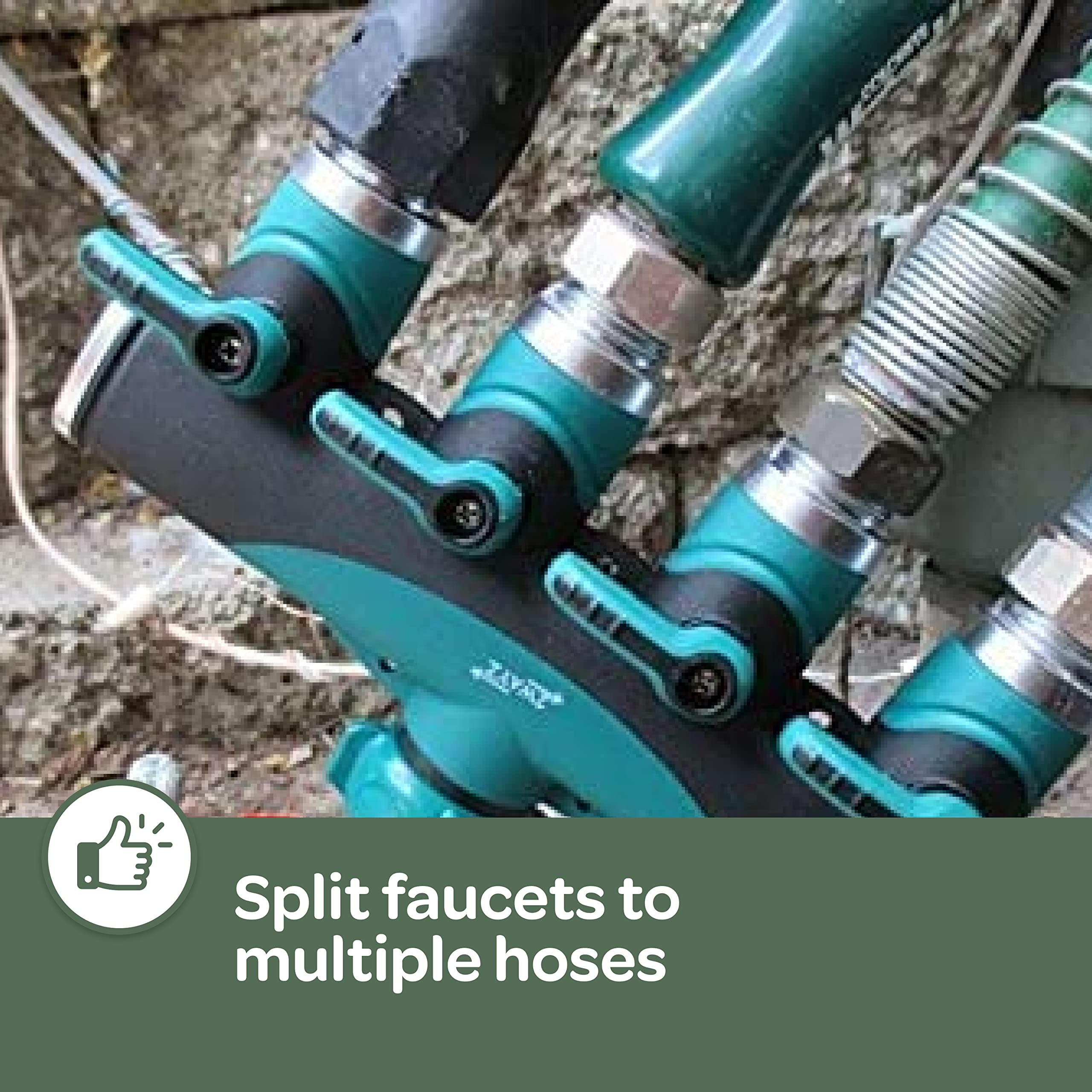 Snapklik.com : Garden Hose Splitter, Heavy Duty, Water Hose Manifold, 4 ...
