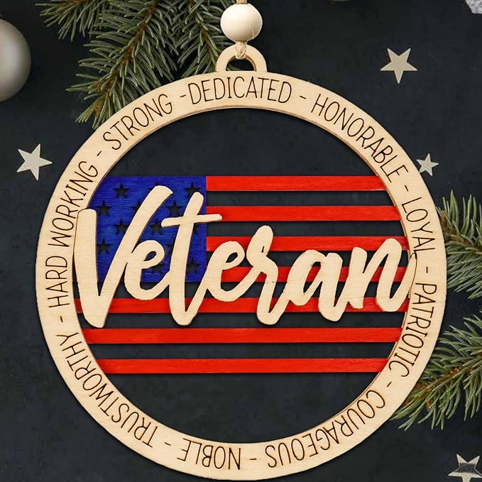 Amazon.com: US Veteran Christmas Ornament - Army Veteran Gift from Wife ...