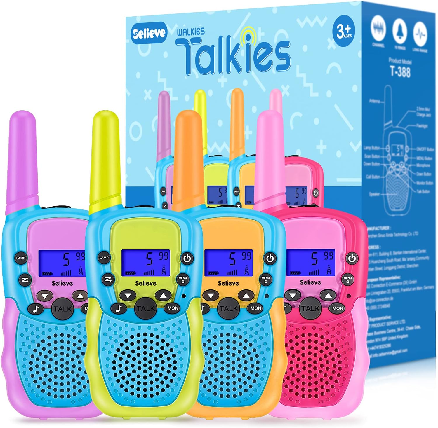Selieve 4 Pack Walkie Toys For Kids Toys For 3 12 Year Old Boys Or selieve-4-pack-walkie-toys-for-kids-toys-for-3-12-year-old-boys-or