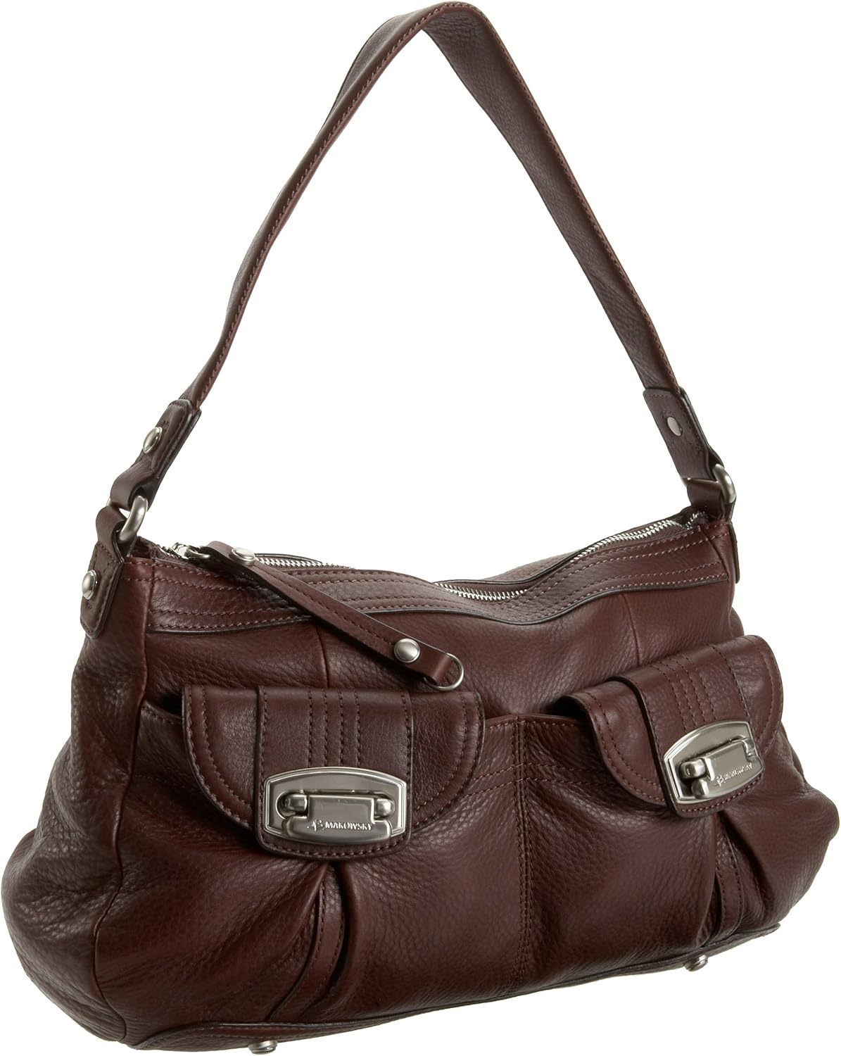 B. MAKOWSKY Chicago Shoulder Bag,Brandy,one size: Handbags: Amazon.com