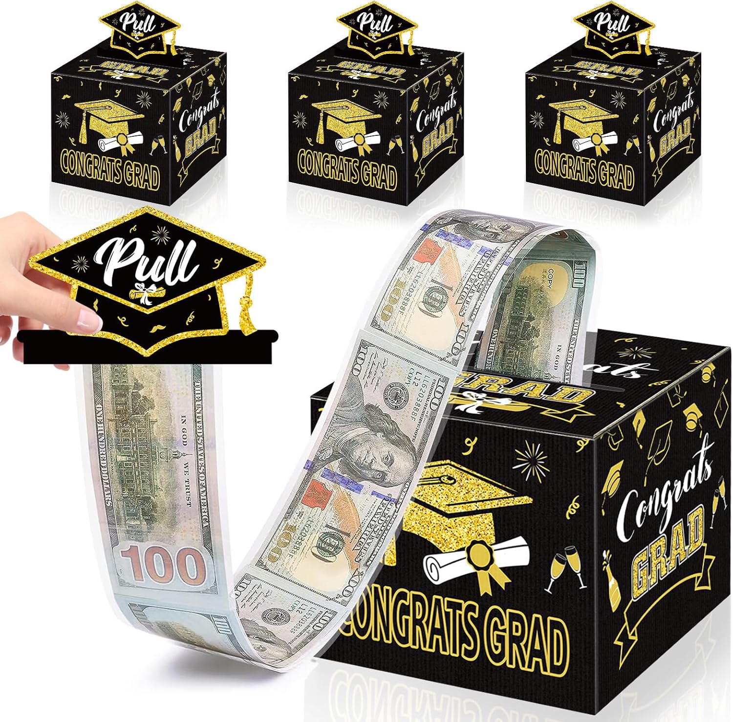 Amazon.com: 3 Pack 2024 Graduation Money Box for Cash Gift Pull ...