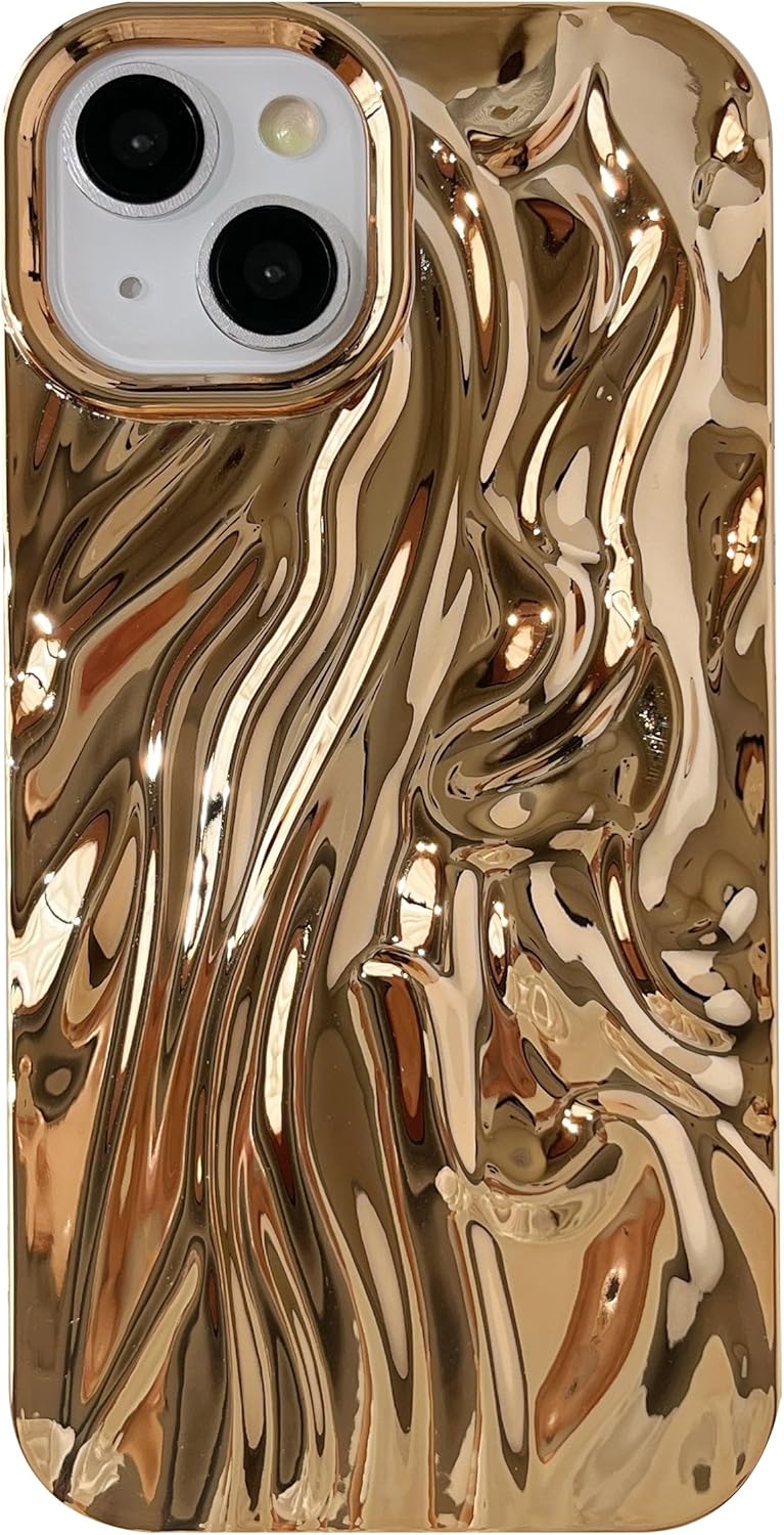 Amazon.com: Caseative Pleated Water Ripple Chrome Plating Electroplated Wave Pattern Soft ...