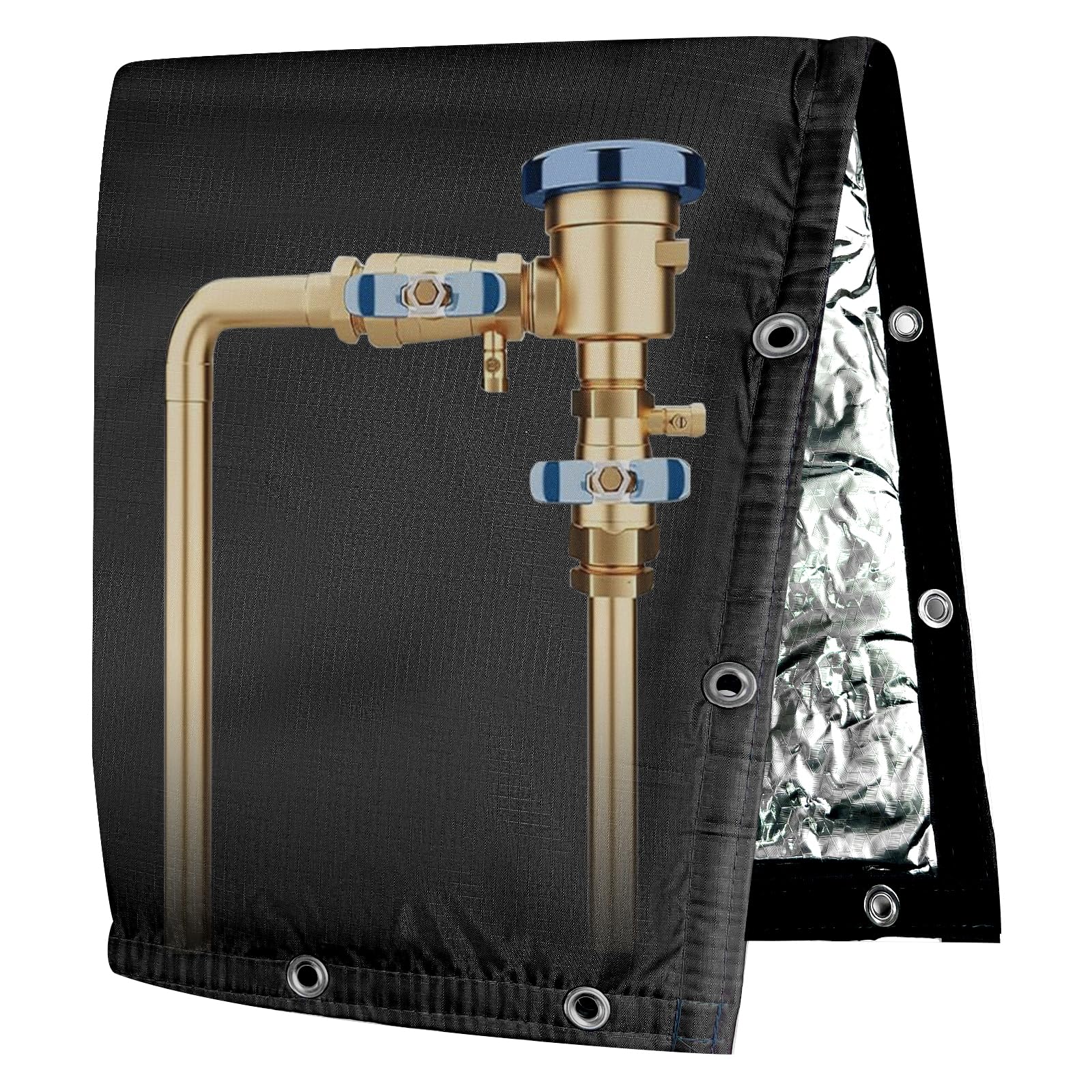 Backflow Preventer Insulated Cover (5˚F) 6-Layer Fabric Pipe Insulation ...