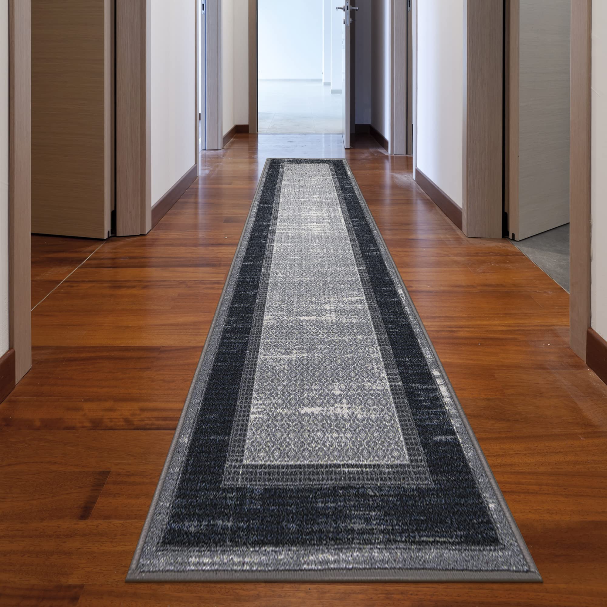 Ottomanson Ottohome Collection Contemporary Bordered Design Non-Slip ...
