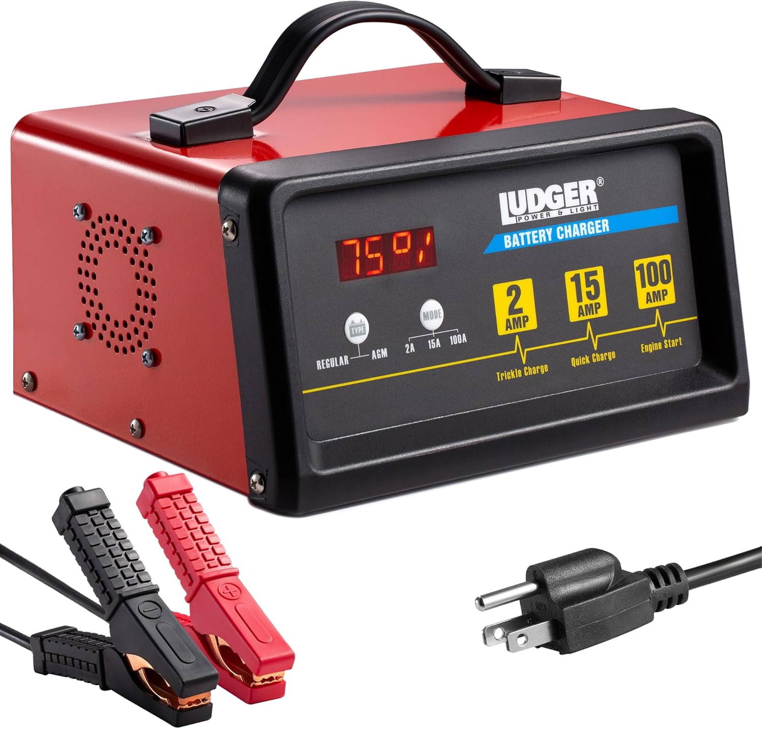 Amazon.com: Ludger 12 Volt Battery Charger (LBCG-12-100), 12V Battery ...