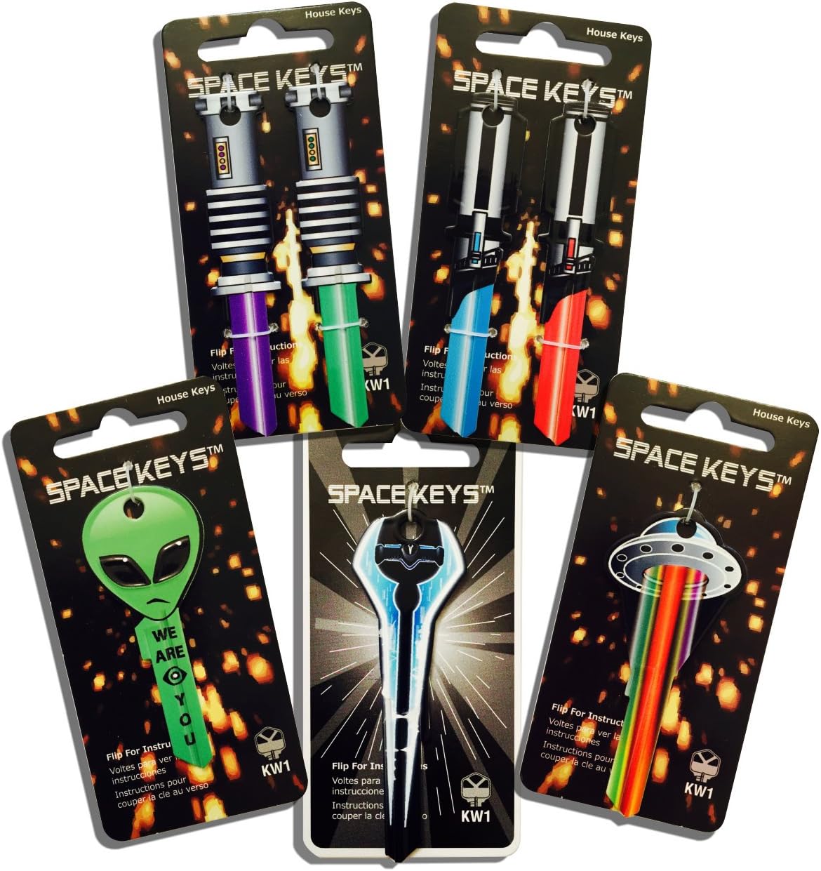 Amazon.com: Set of 7 Saber Shaped Space Keys™ 4 Saber Keys + 1 Energy ...