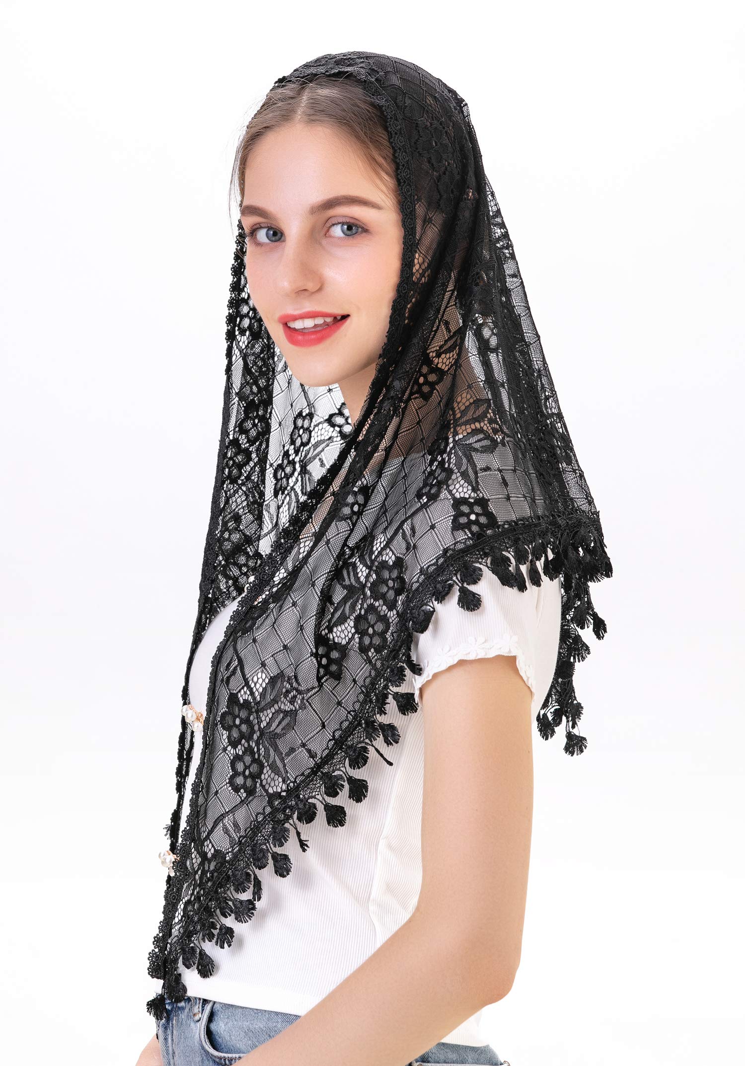 Snapklik.com : Wgior Triangle Flower Chapel Veils Catholic Latin Mass ...