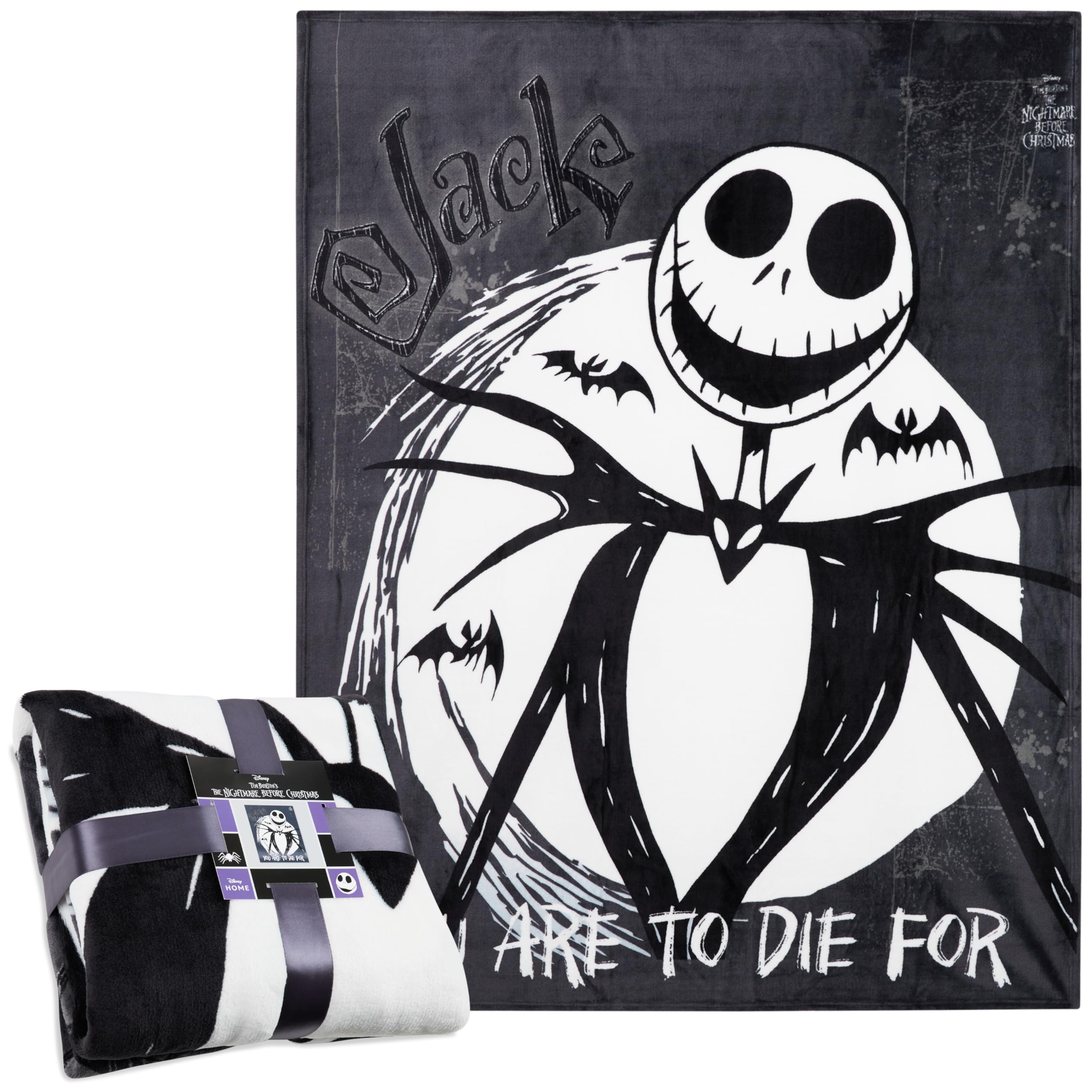 Disney The Nightmare Before Christmas Soft Fleece Bed Blanket 150 x ...