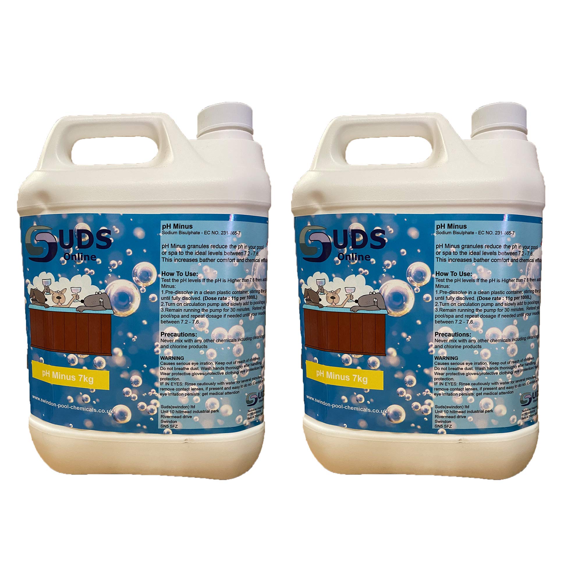 SUDS-ONLINE 14KG pH- minus reducer dry acid For swimming pools, spas ...