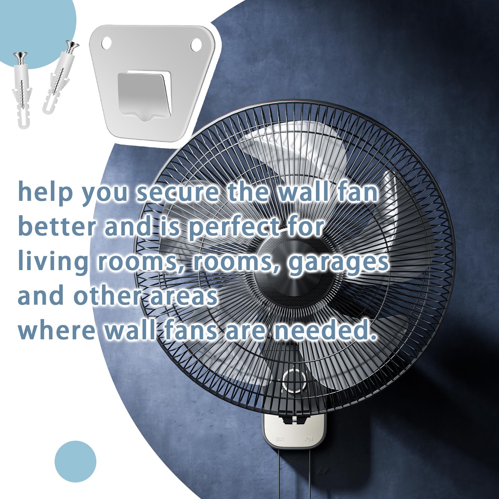 Snapklik.com : 2-Set Wall Mounting Fan Bracket, Heavy Duty Wall ...