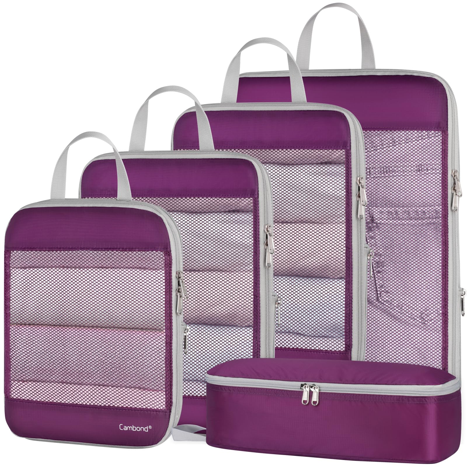 Snapklik.com : Cambond See Through Mesh Compression Packing Cubes For ...