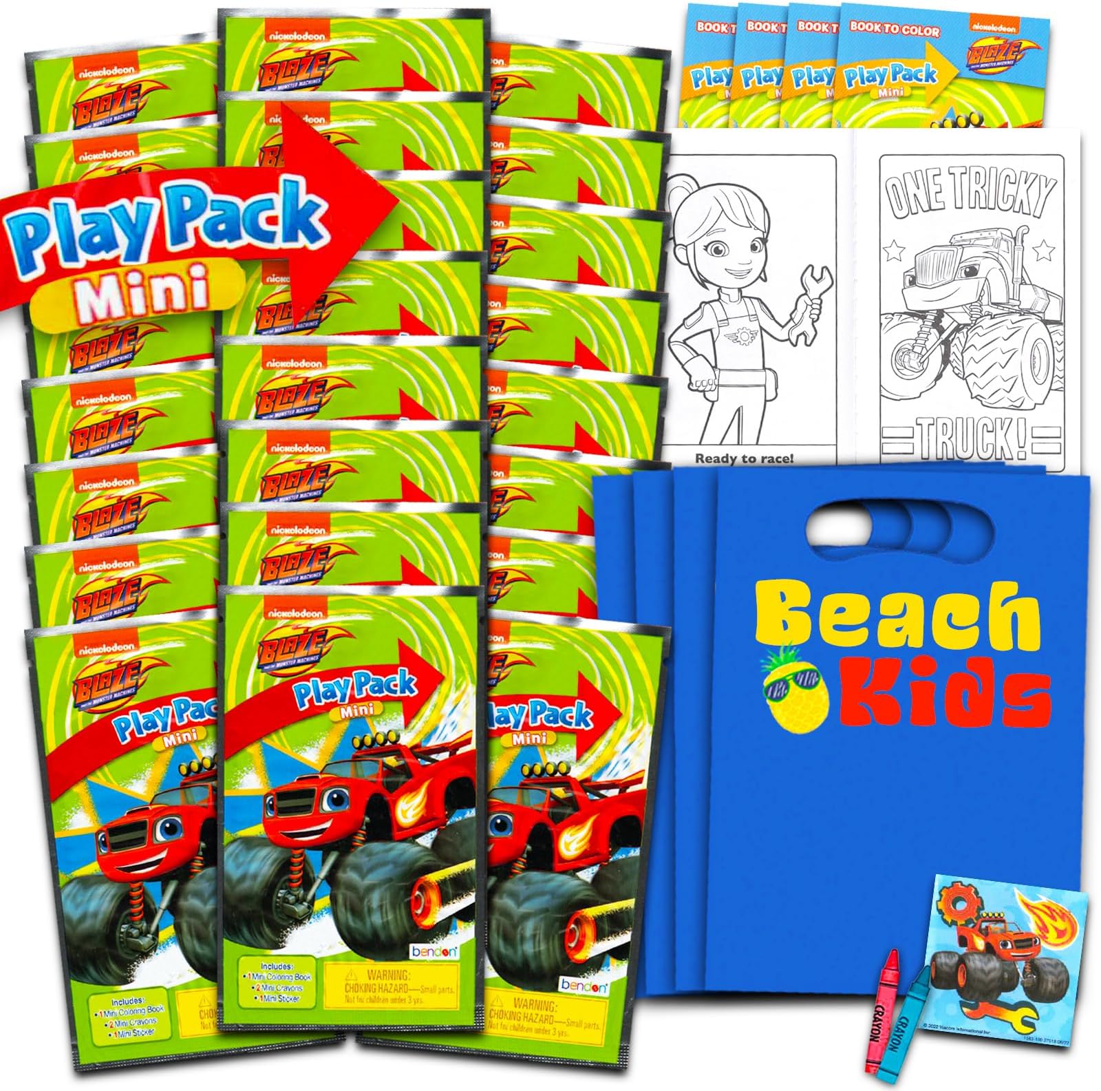 Amazon.com: Blaze and The Monster Machines Sticker Set ~ Bundle of 12 ...