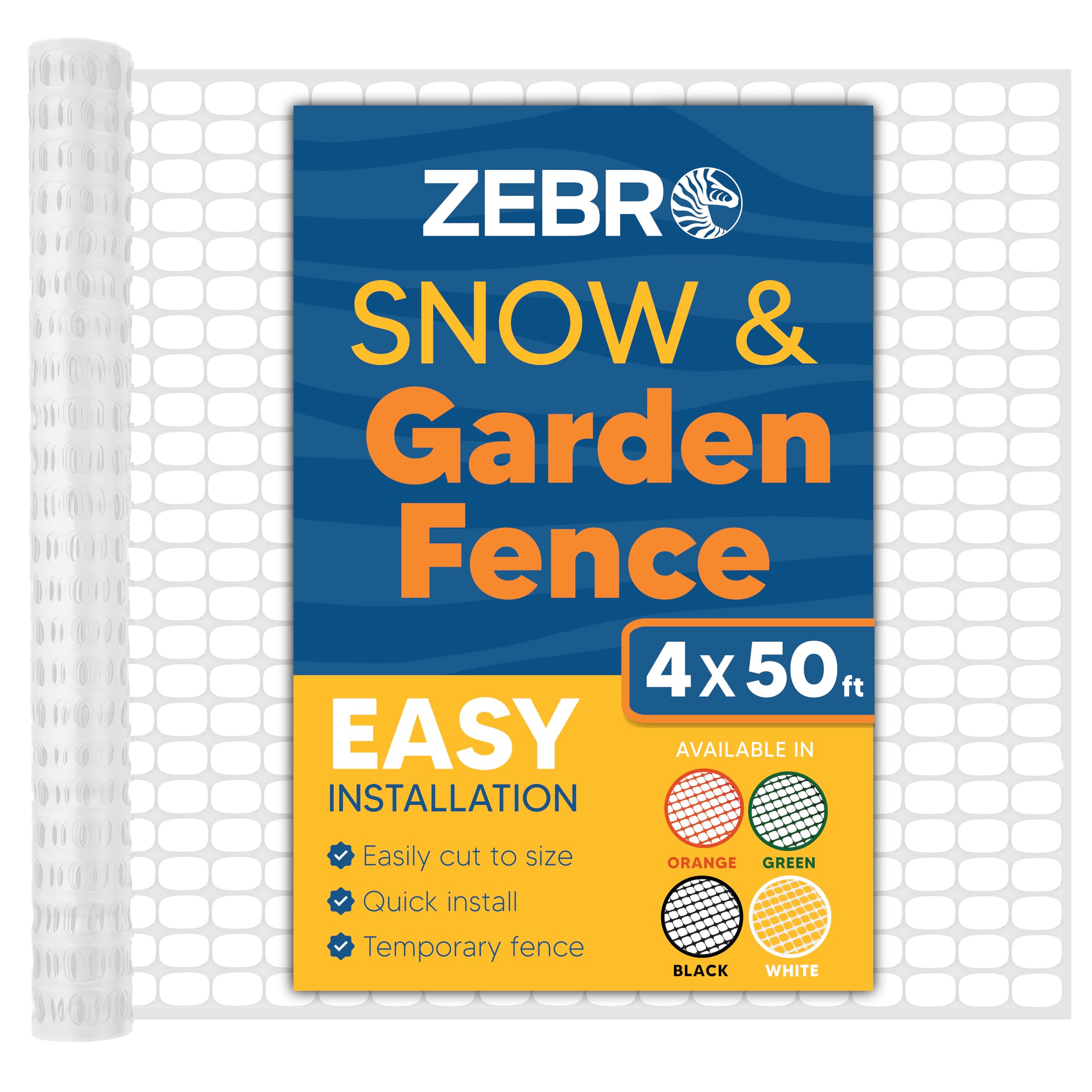 Amazon.com : Plastic Temporary Mesh Wire Fencing Roll (4' x 50' - White ...