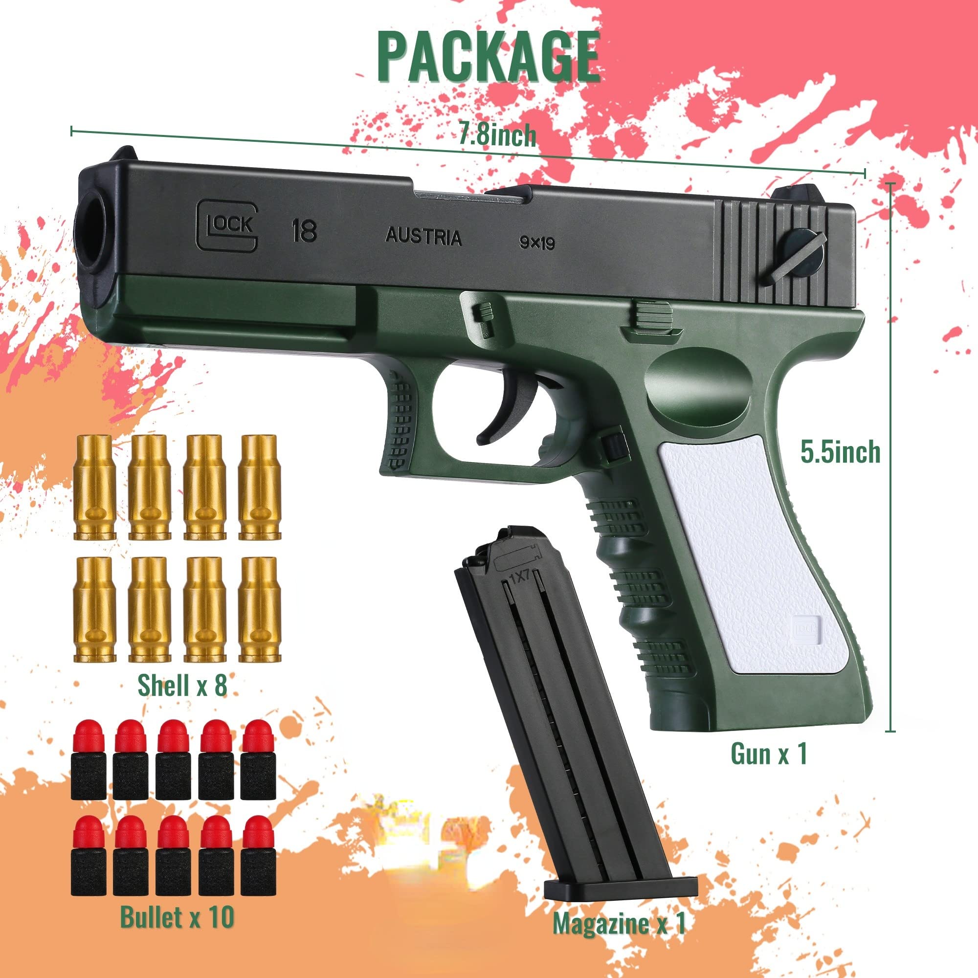 Shell Ejection Soft Bullet Toy Gun,Toy Guns That Look Real,Soft Bullet ...