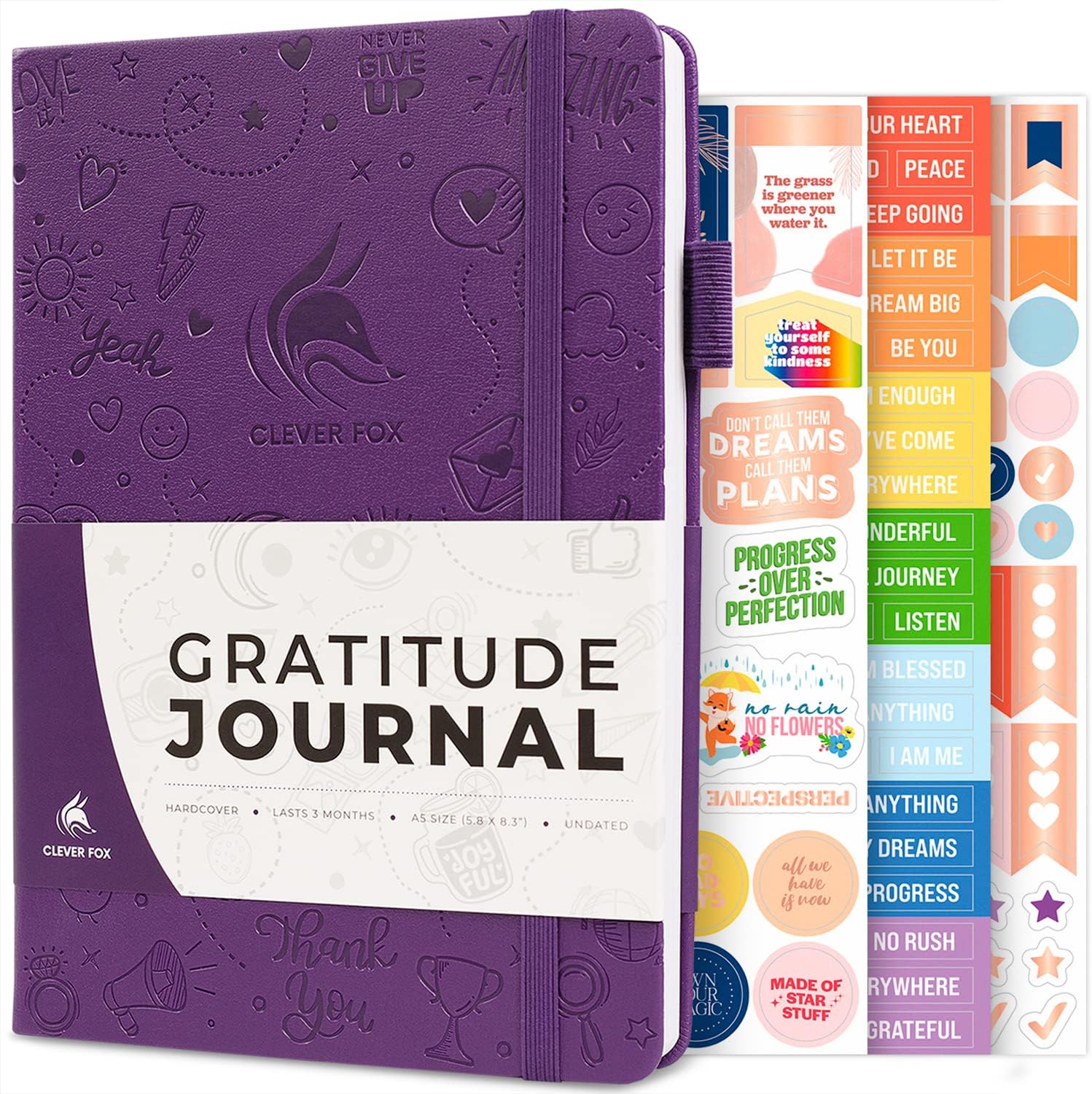 Amazon.com : Clever Fox Gratitude Journal – Happiness, Positivity ...