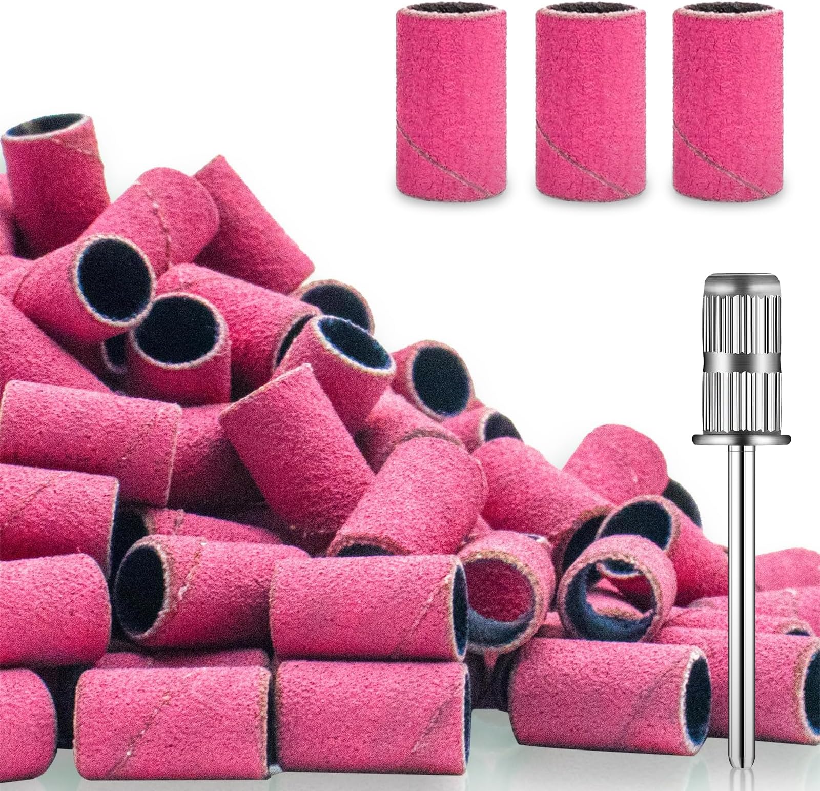 Amazon.com: 200Pcs Nail Drill Bits Sanding Bands with Nail Drill Bits ...