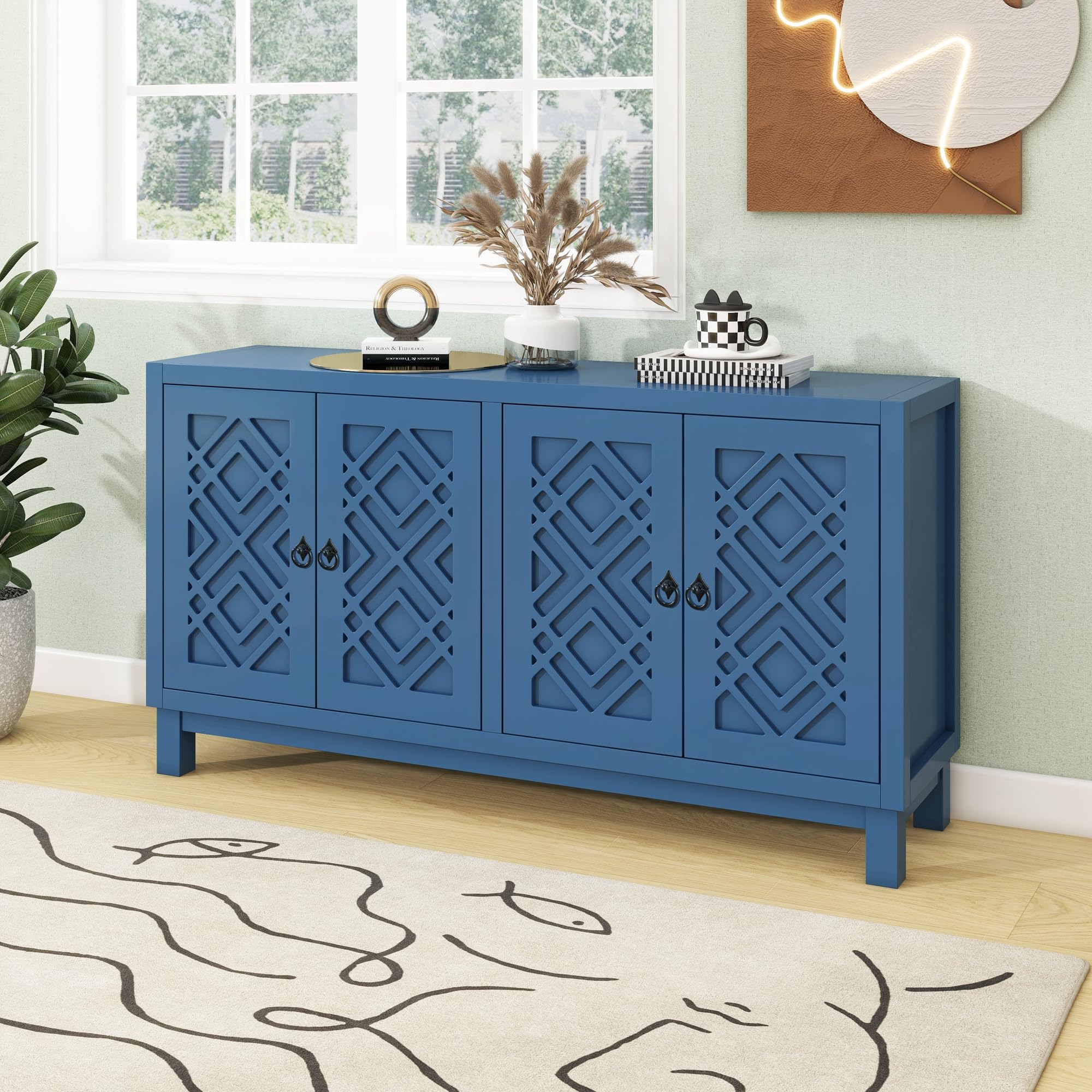 Amazon.com - Knocbel Vintage Buffet Cabinet Sideboard 60" Long Console ...