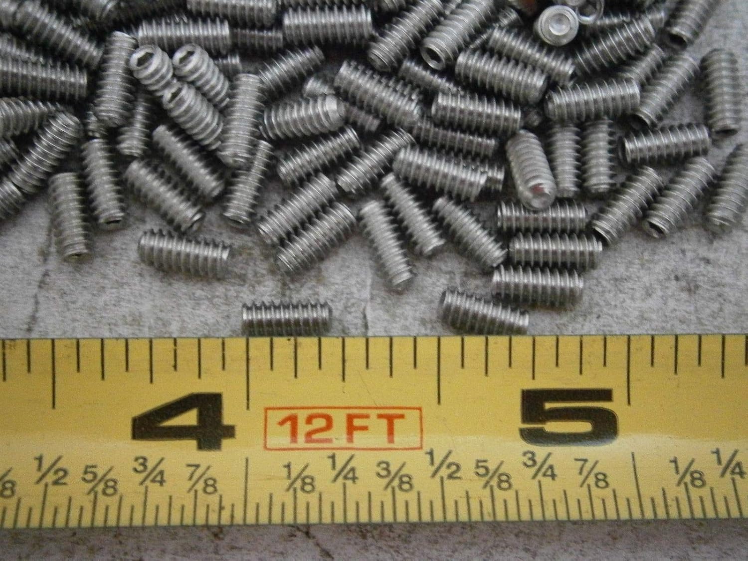 Amazon.com: Set Screws #4/40 x 1/4 Long Socket Head Cup Point Stainless ...