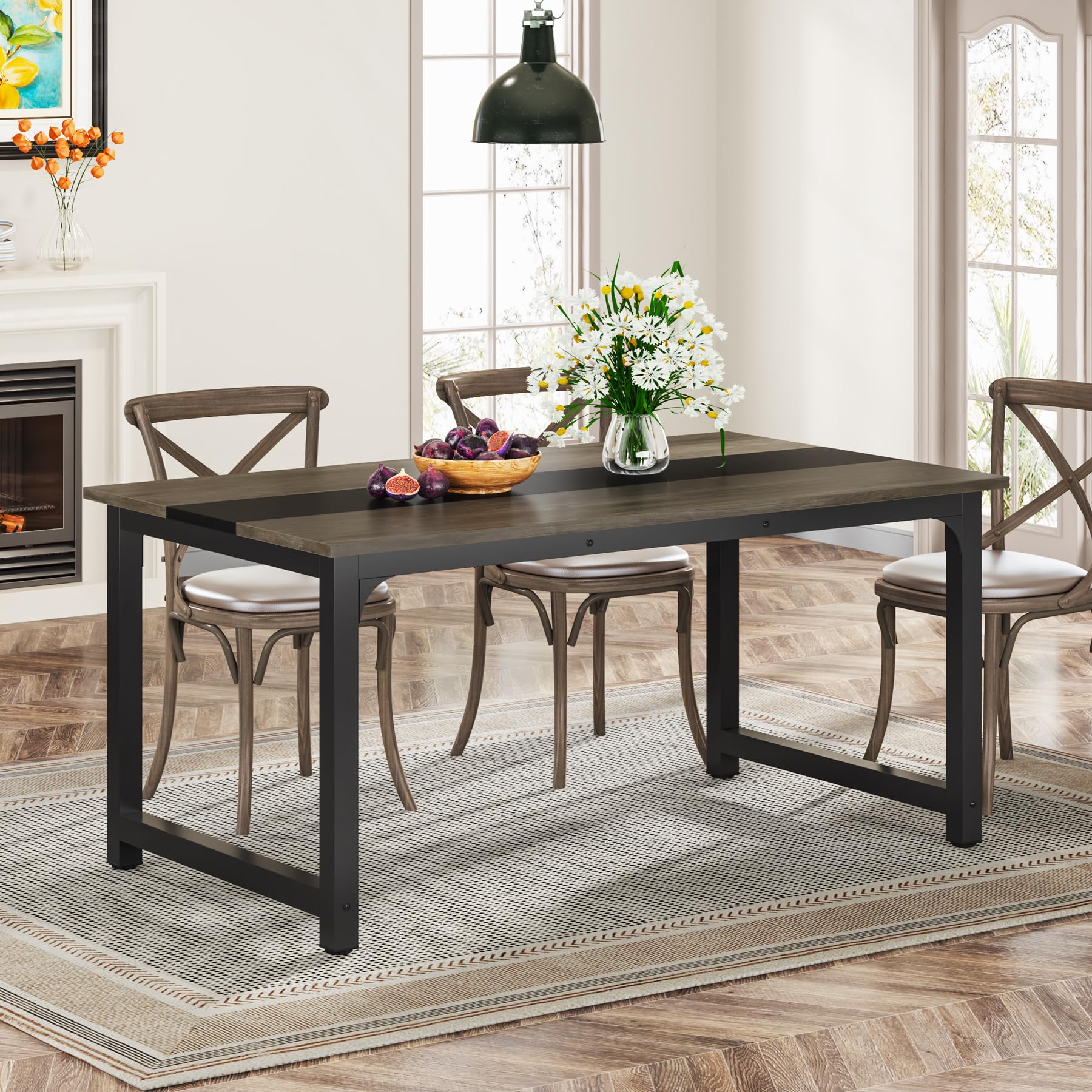 Amazon.com - Tribesigns 63-Inch Rectangular Dining Table for 4-6 ...