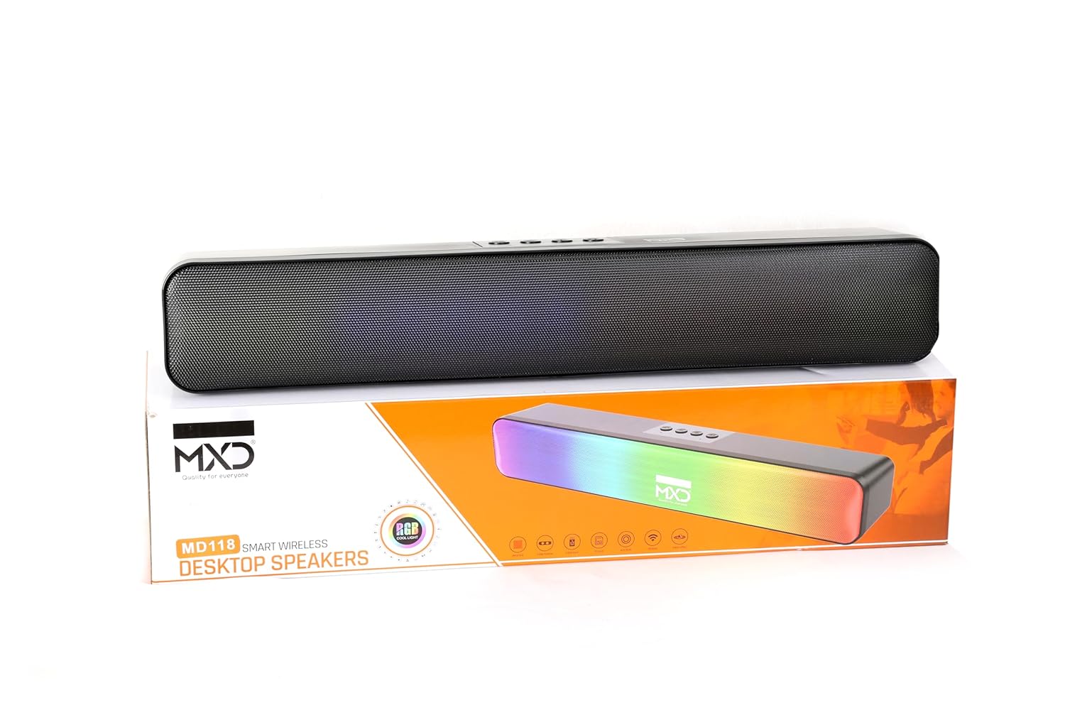 MXD Smart Bluetooth Desktop Speaker with High Stereo bass Quality/RGB ...