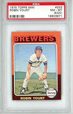Amazon.com: Graded 1975 Topps Mini Robin Yount #223 Rookie RC Baseball ...