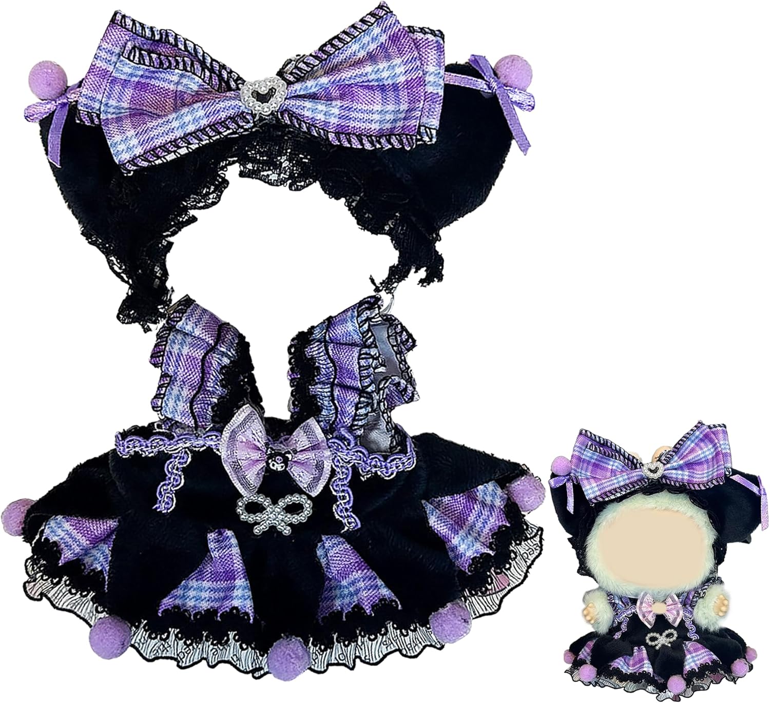 Amazon.com: Labubu Clothes Set for 17cm Dolls - Labubu Designer Clothes ...