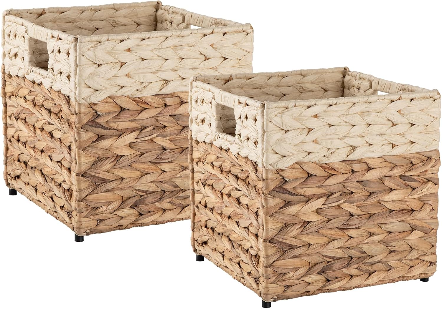 Amazon.com: OIAHOMY Wicker Storage Basket, Set of 2 Hand-Woven Water ...
