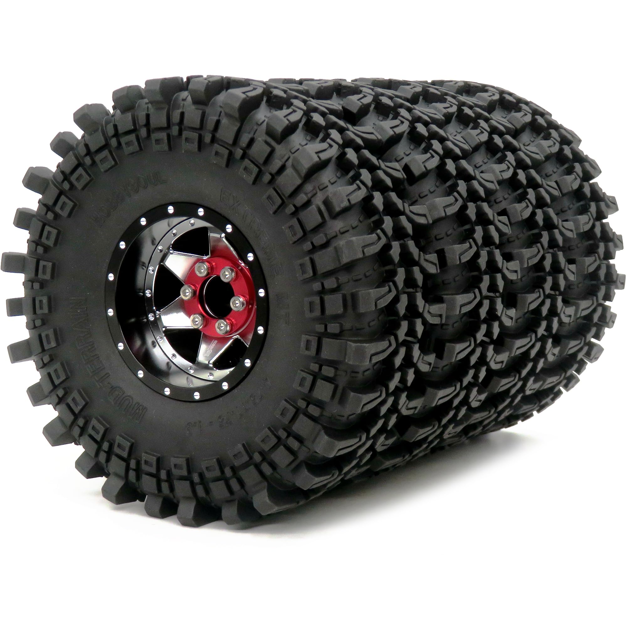 Amazon.com: HOBBYSOUL RC Adjustable 4 Offsets 1.9 Beadlock Wheels and ...