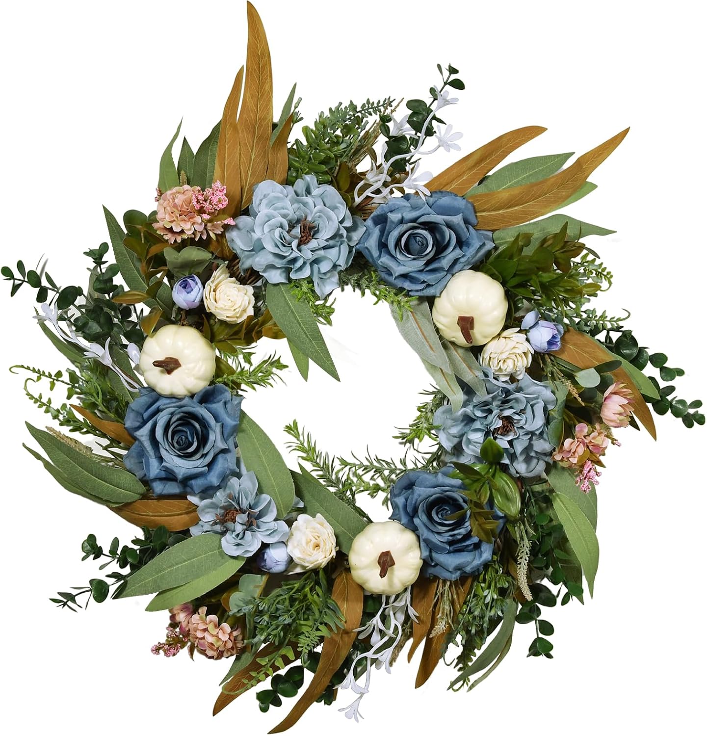 Amazon.com: Beinhome Fall Wreath for Front Door, 20 Inch Artificial ...