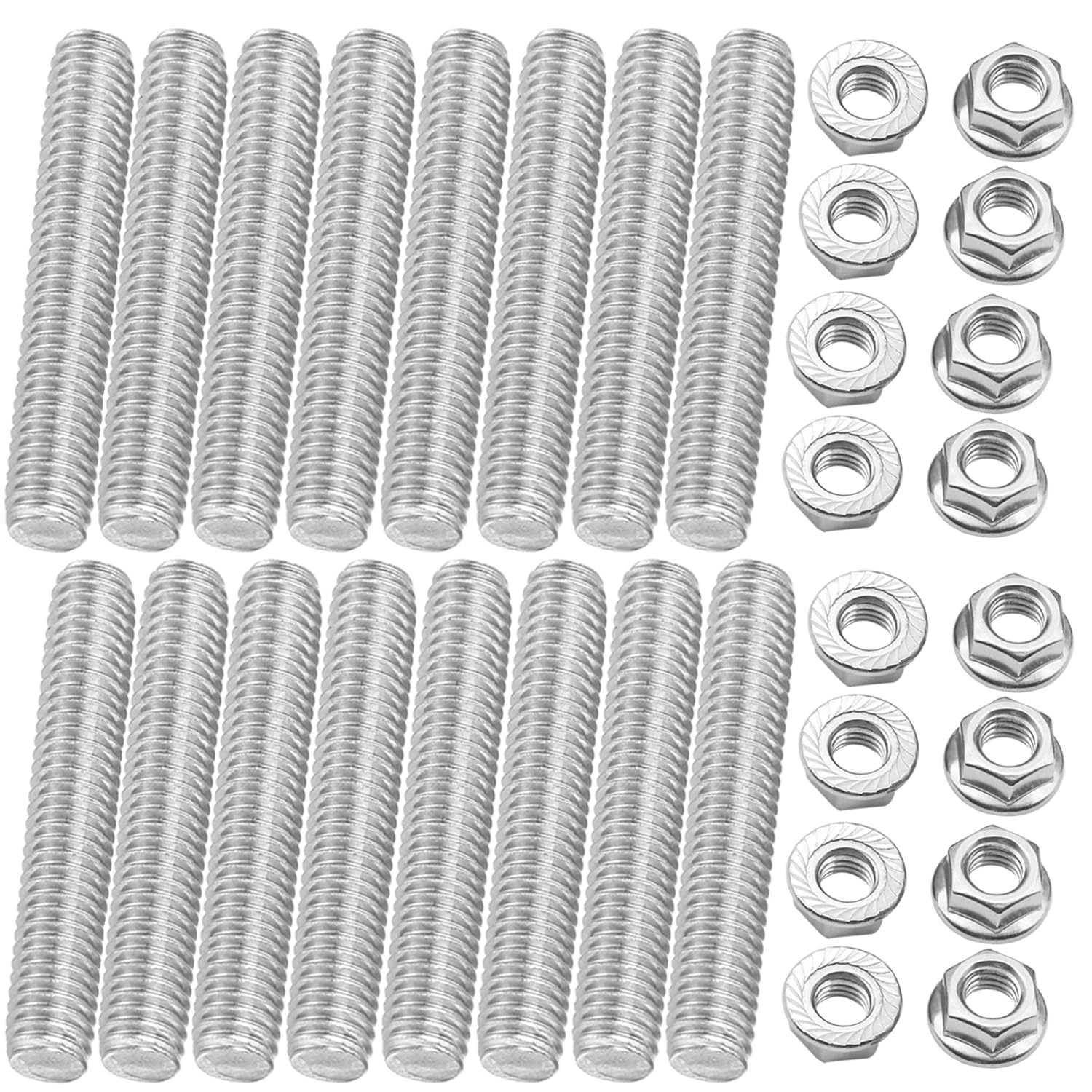 Amazon.com: Tanbupu 16 Pcs M8*1.25 Studs Kit Stainless Steel Exhaust Studs and Nuts Kit for Ford ...