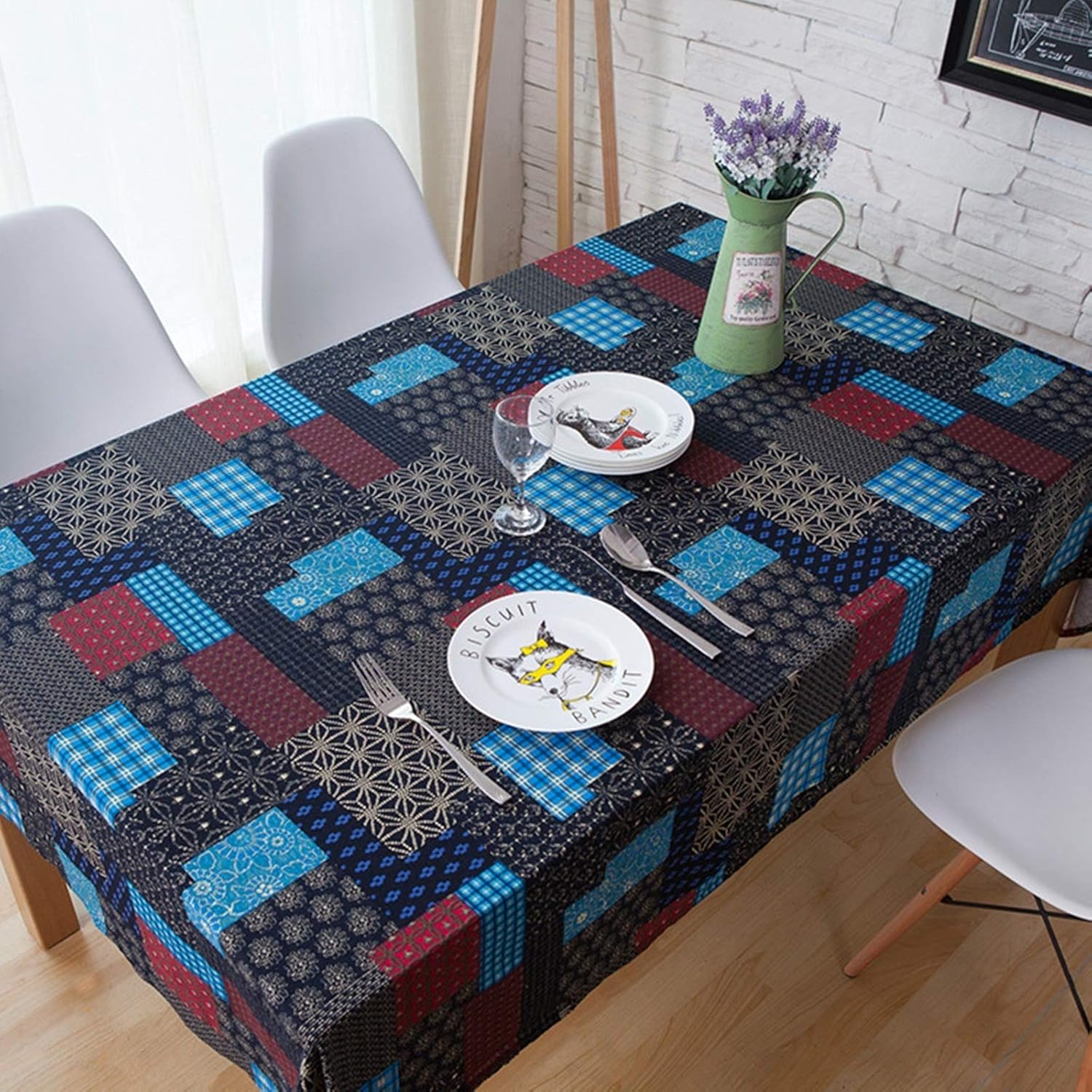 Gnzoe Tablecloth Square 36 x 36 Inches Patchwork Tablecloths Washable ...
