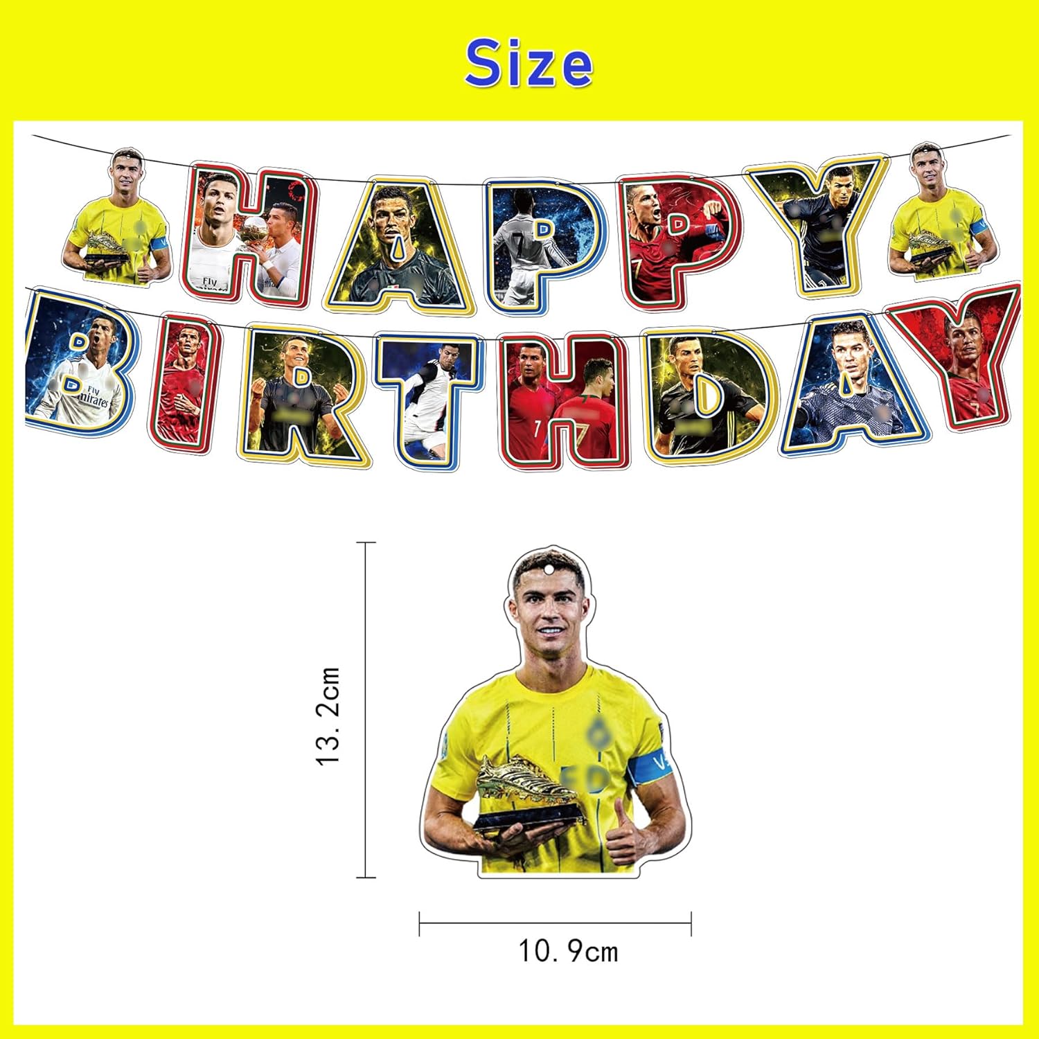 Soccer Birthday Party Decorations CR7 Soccer Star Theme Party Supplies ...