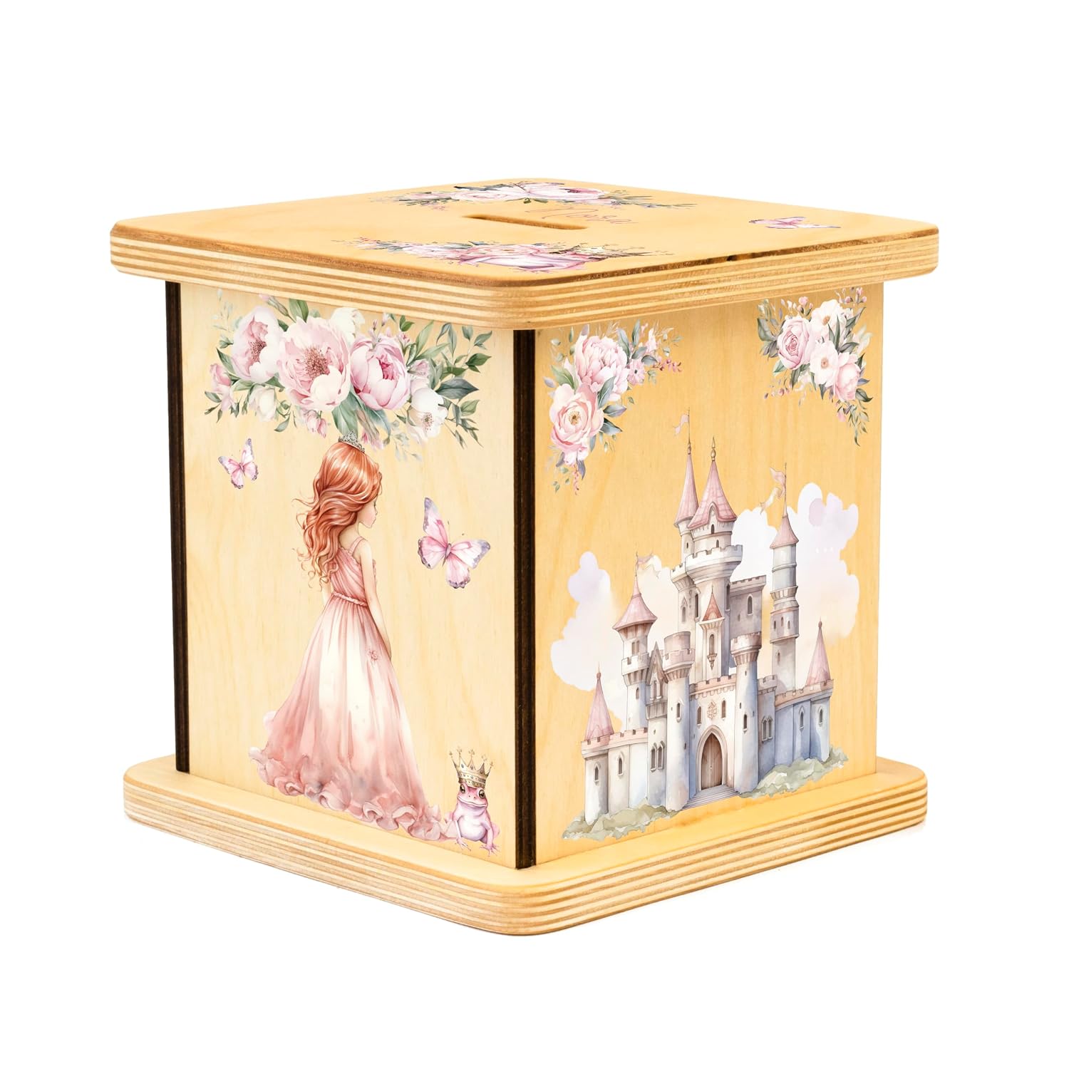 Amazon.com: Wooden Kids Piggy Bank, Personalized Gift Handmade in USA ...