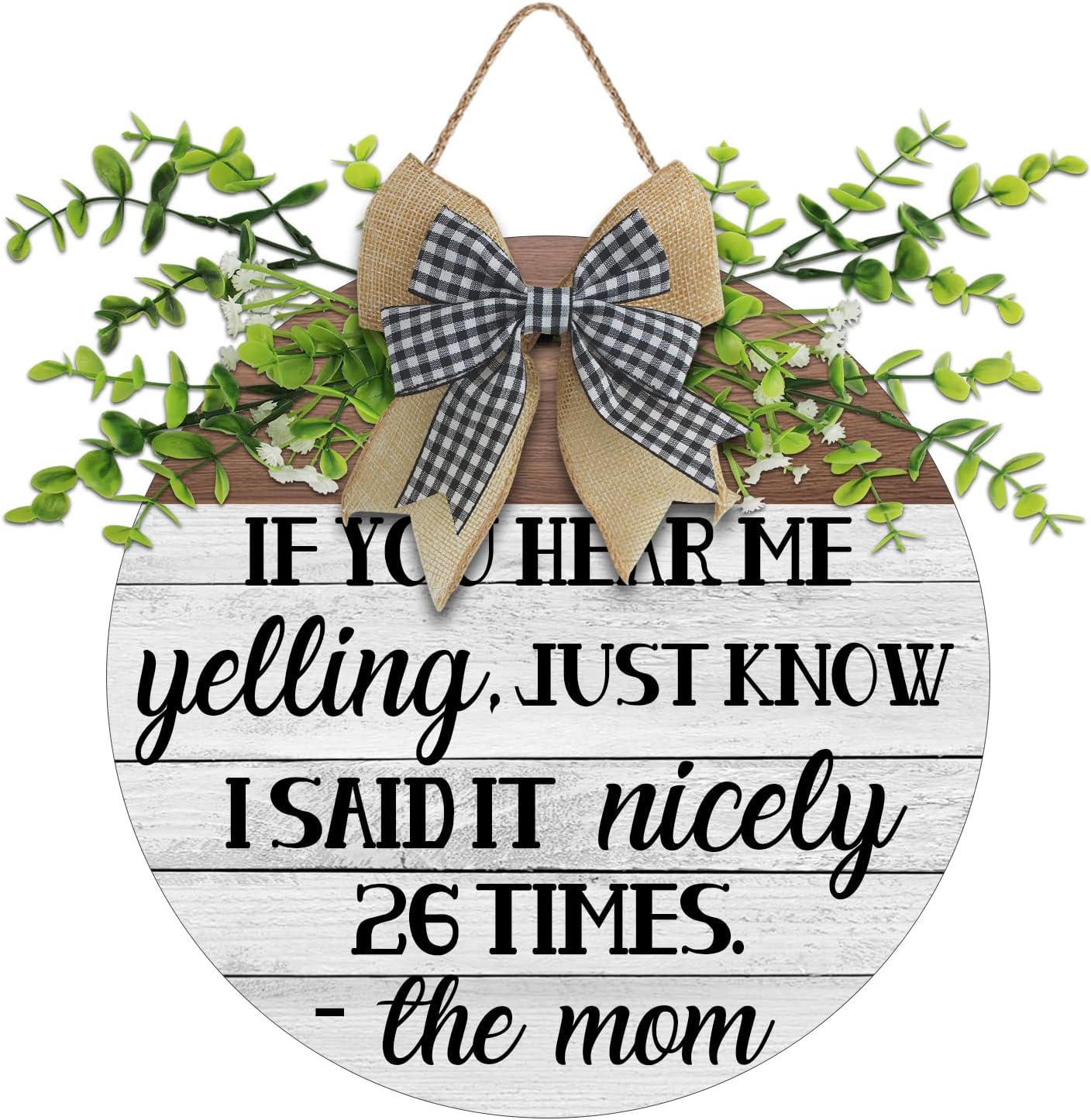 Amazon.com: Yealise If You Hear Me Yelling 3D Funny Door Hanger Welcome ...