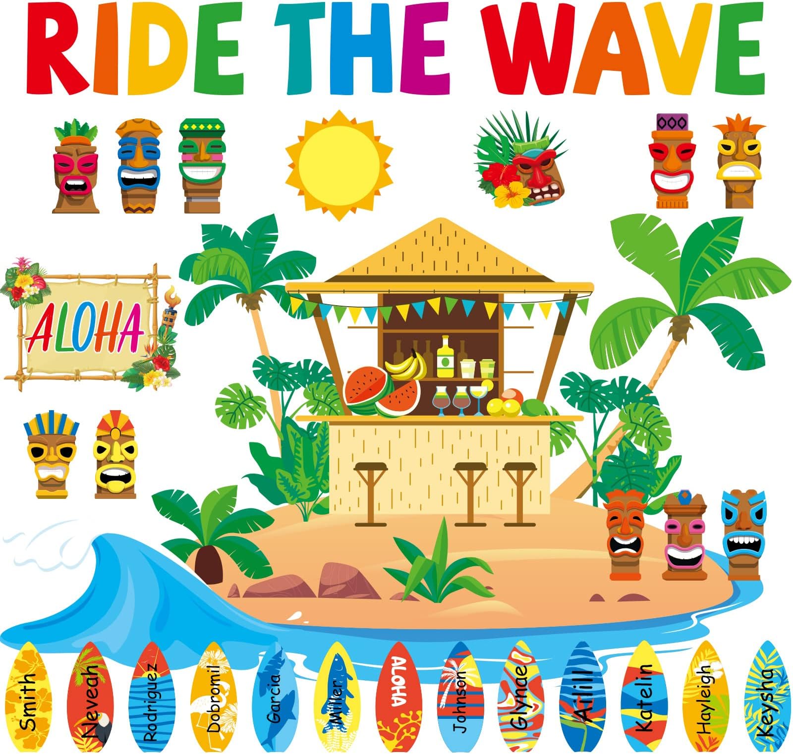 Amazon.com: Summer Classroom Decorations Summer Theme Bulletin Board ...