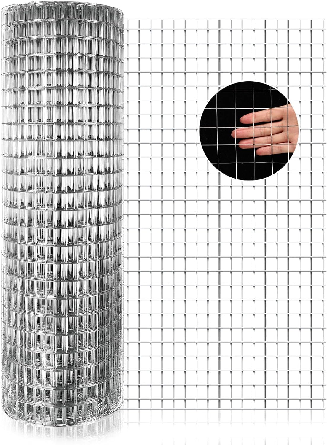 Yaocom 24 inches x 167 ft Hardware Cloth 1 inch Mesh Galvanized Chicken ...